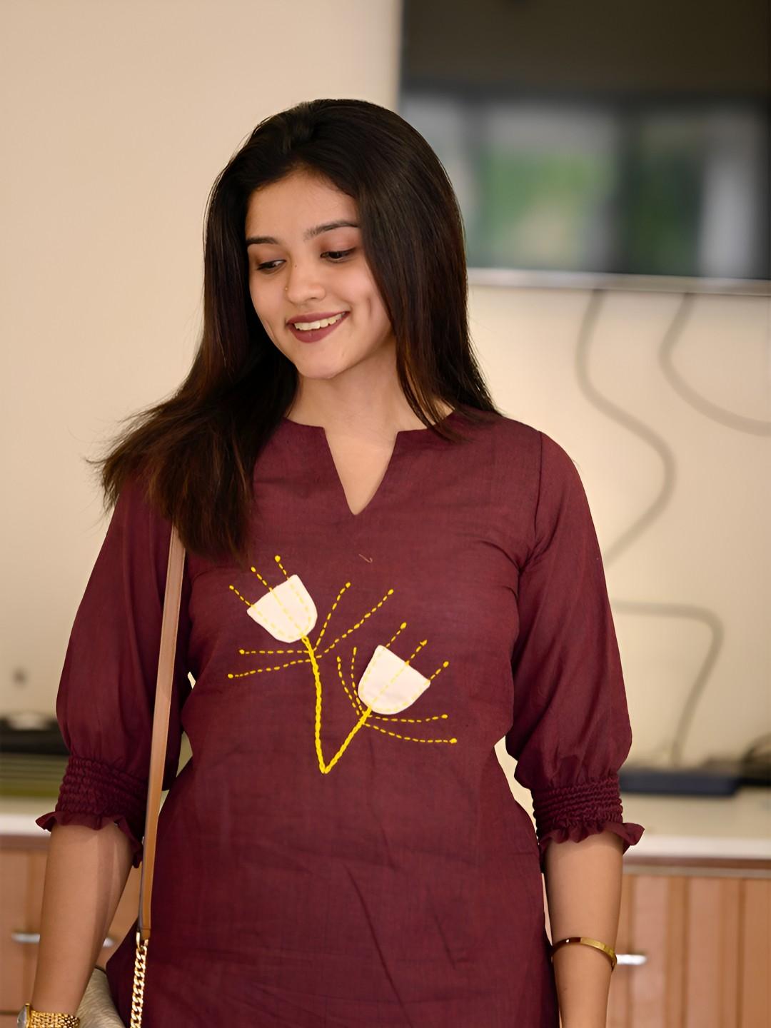 Buy Vastara The Label Women Ethnic Motifs Embroidered Regular Thread ...