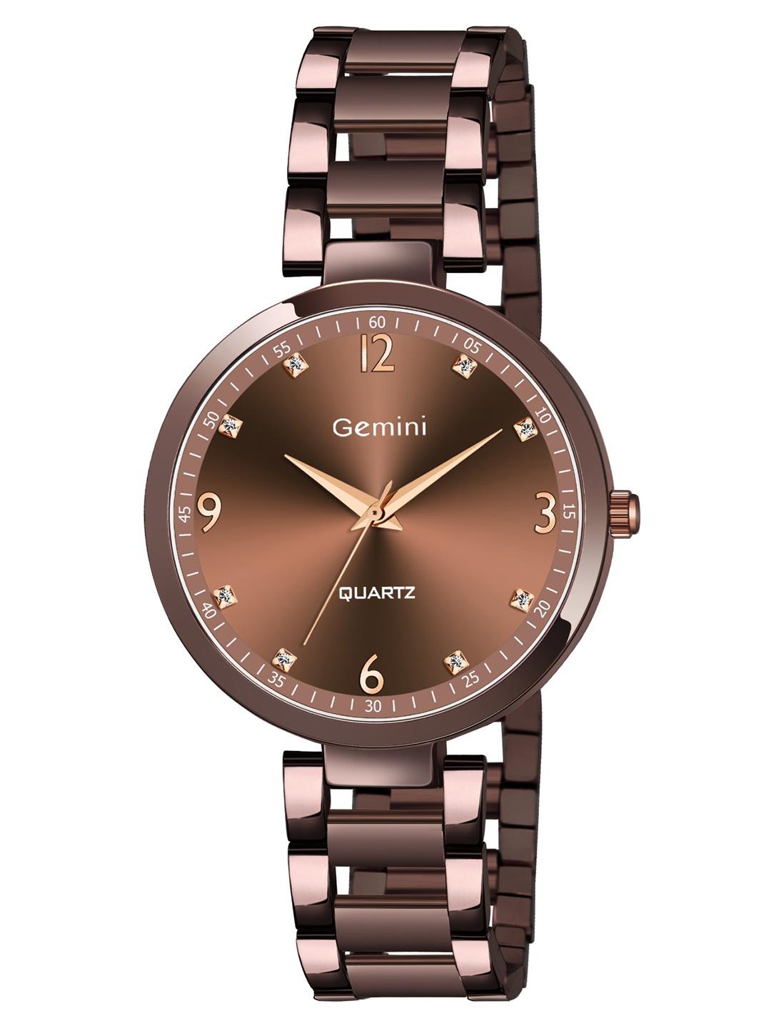 Buy GEMINI Women Dial & Stainless Steel Bracelet Style Straps Analogue ...