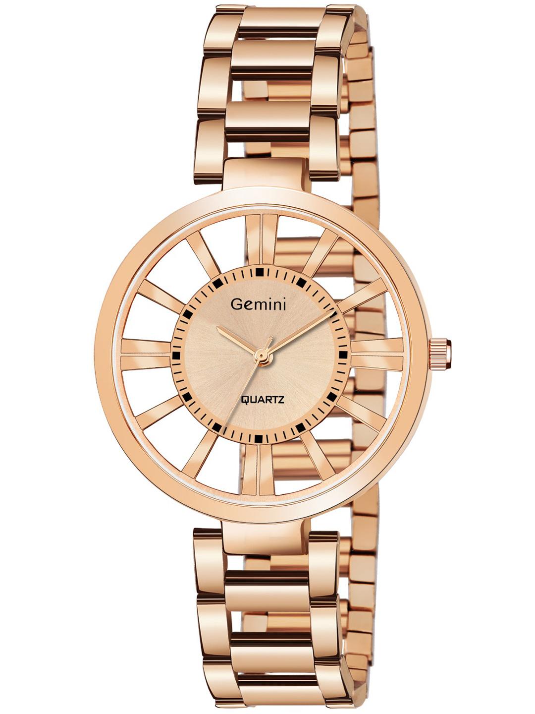 Buy GEMINI Women Embellished Dial & Stainless Steel Bracelet Style ...