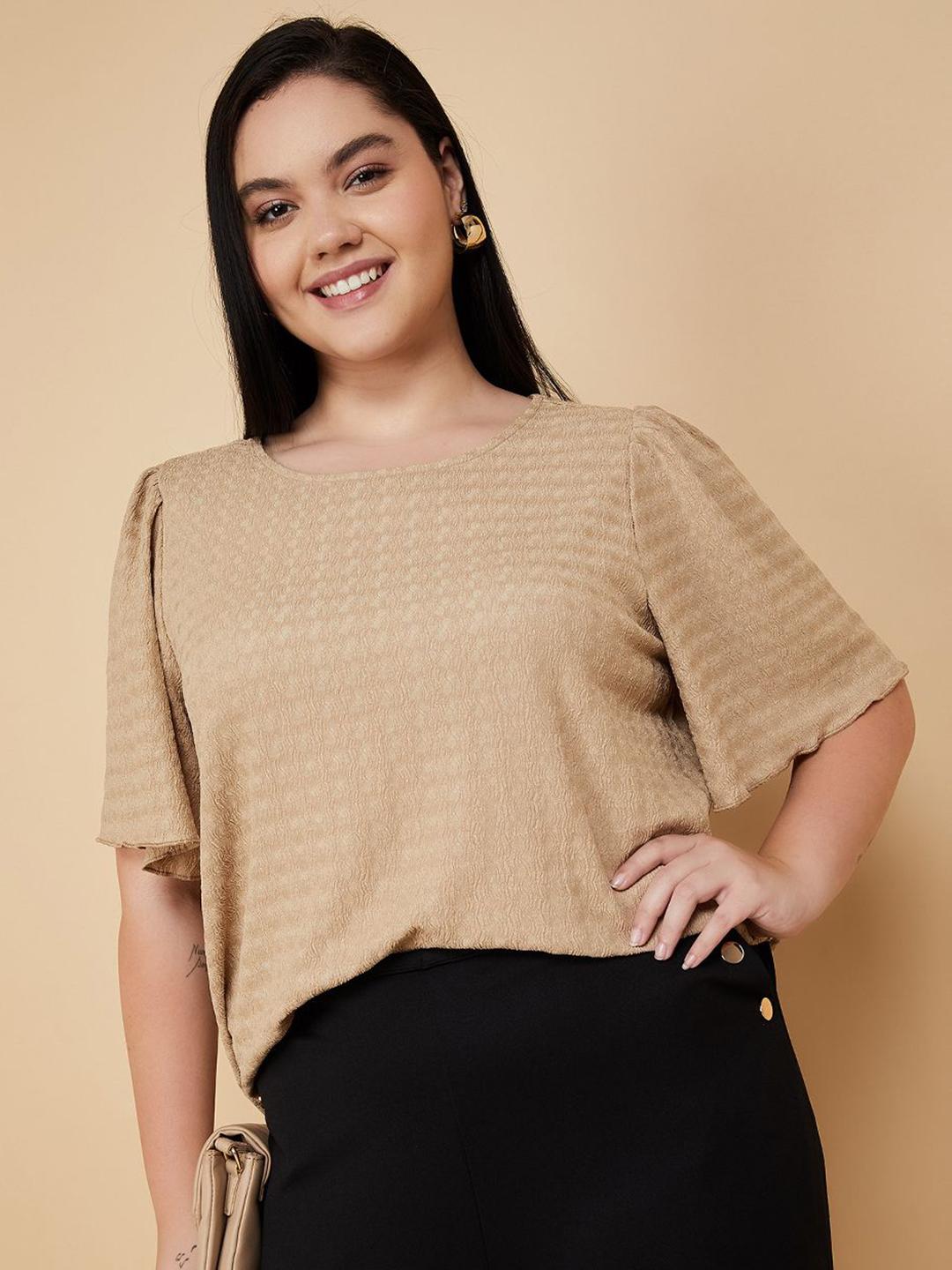 Buy Max Self Design Flared Sleeves Top - Tops for Women 36706714 | Myntra