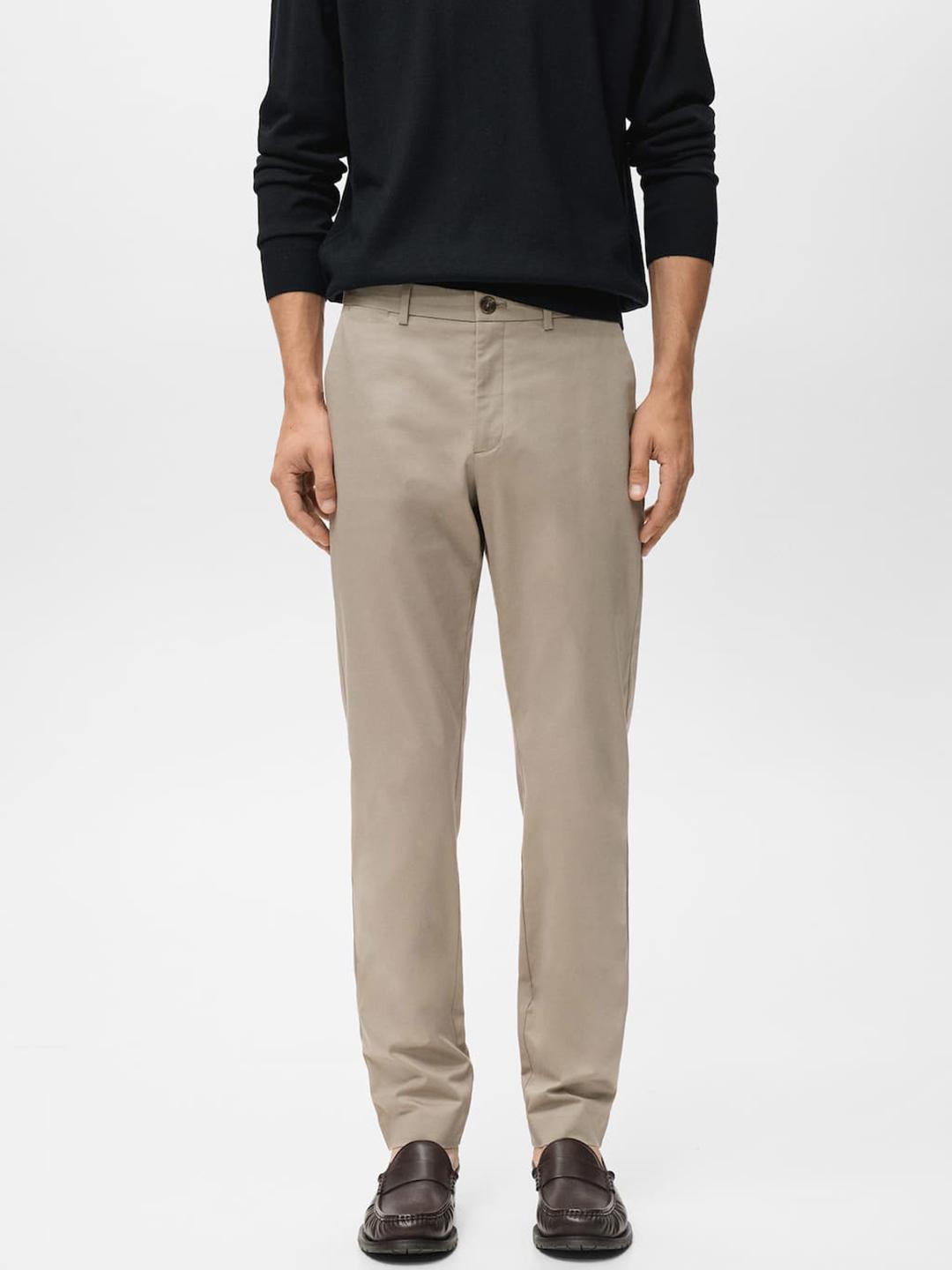 Buy MANGO MAN Slim Fit Chinos - Trousers for Men 36614153 | Myntra