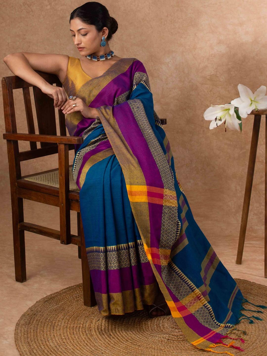 Buy Magga Woven Design Pure Cotton Saree - Sarees for Women 36832370 ...