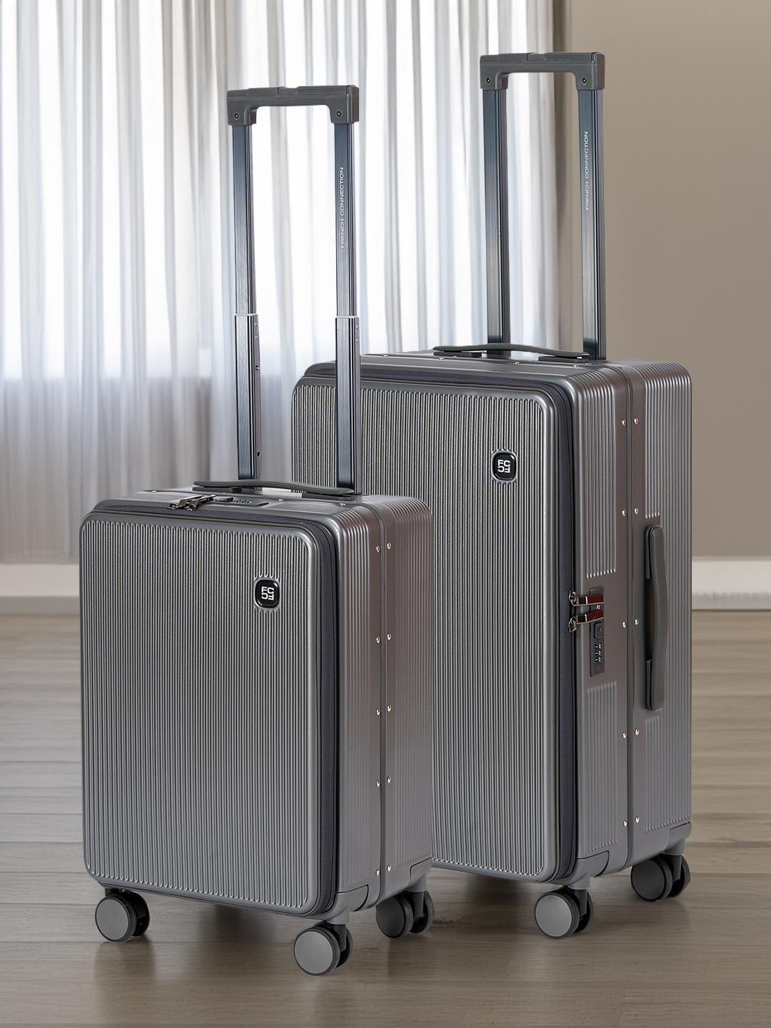 Buy French Connection Set Of 2 Textured Hard Trolley Suitcase 120L ...