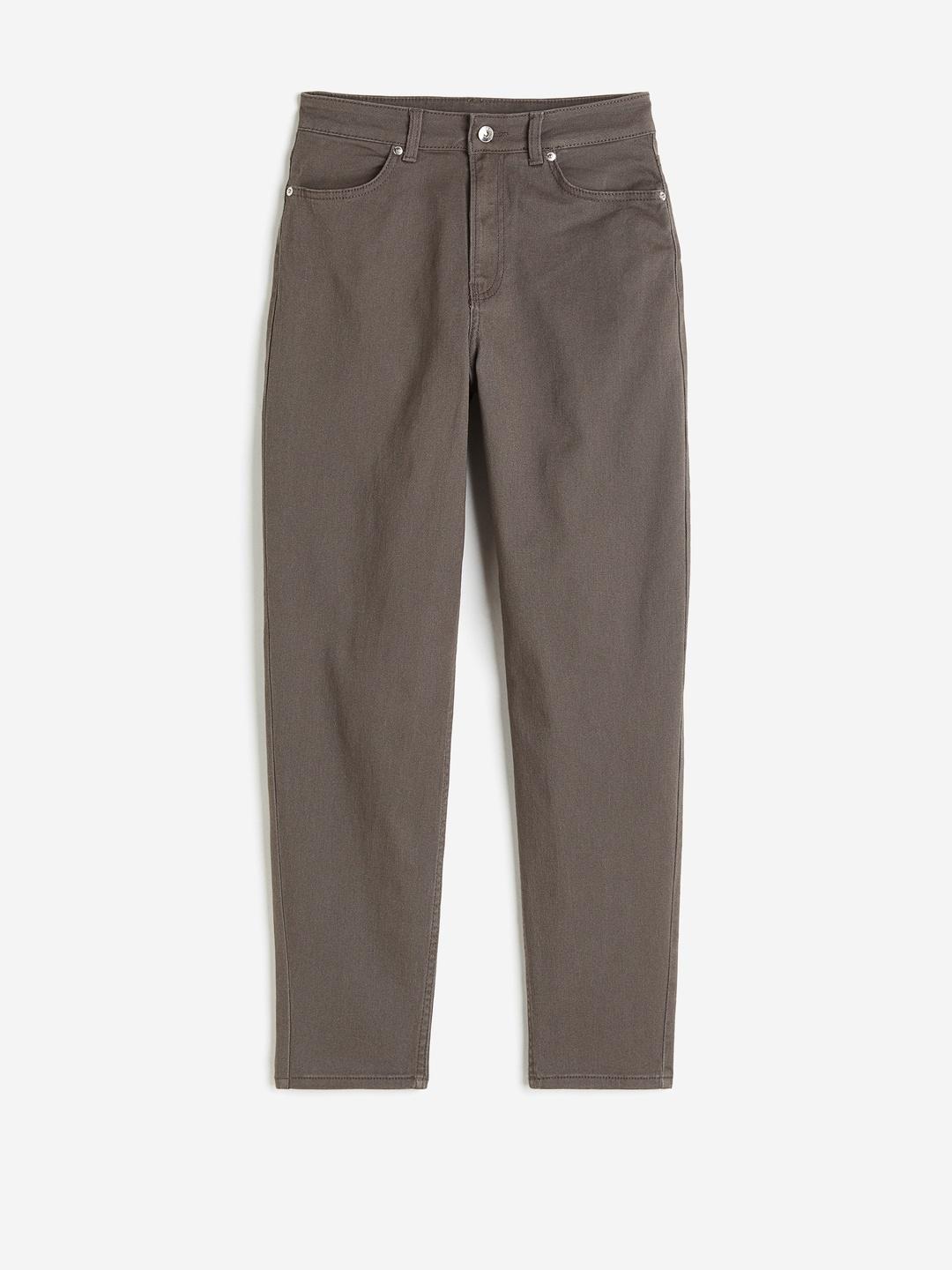 Buy H&M Women Mom Loose Fit Twill Trousers - Trousers for Women ...
