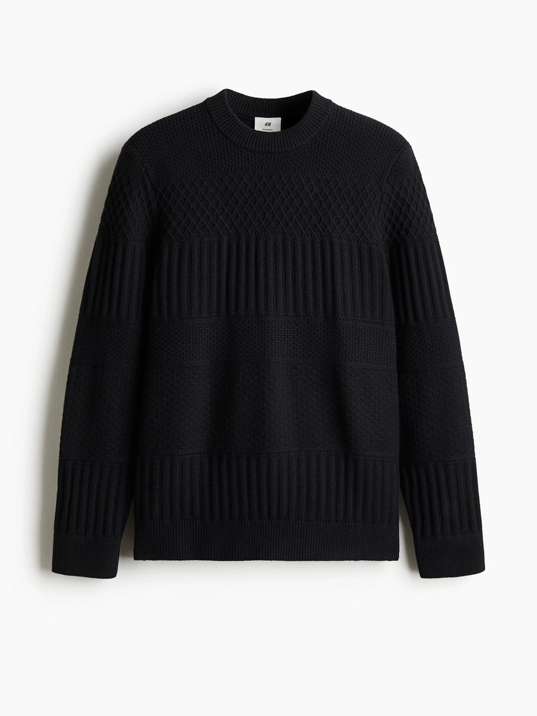 Buy H&M Men Textured Knit Pull Over Jumper - Sweaters for Men 31661505 ...