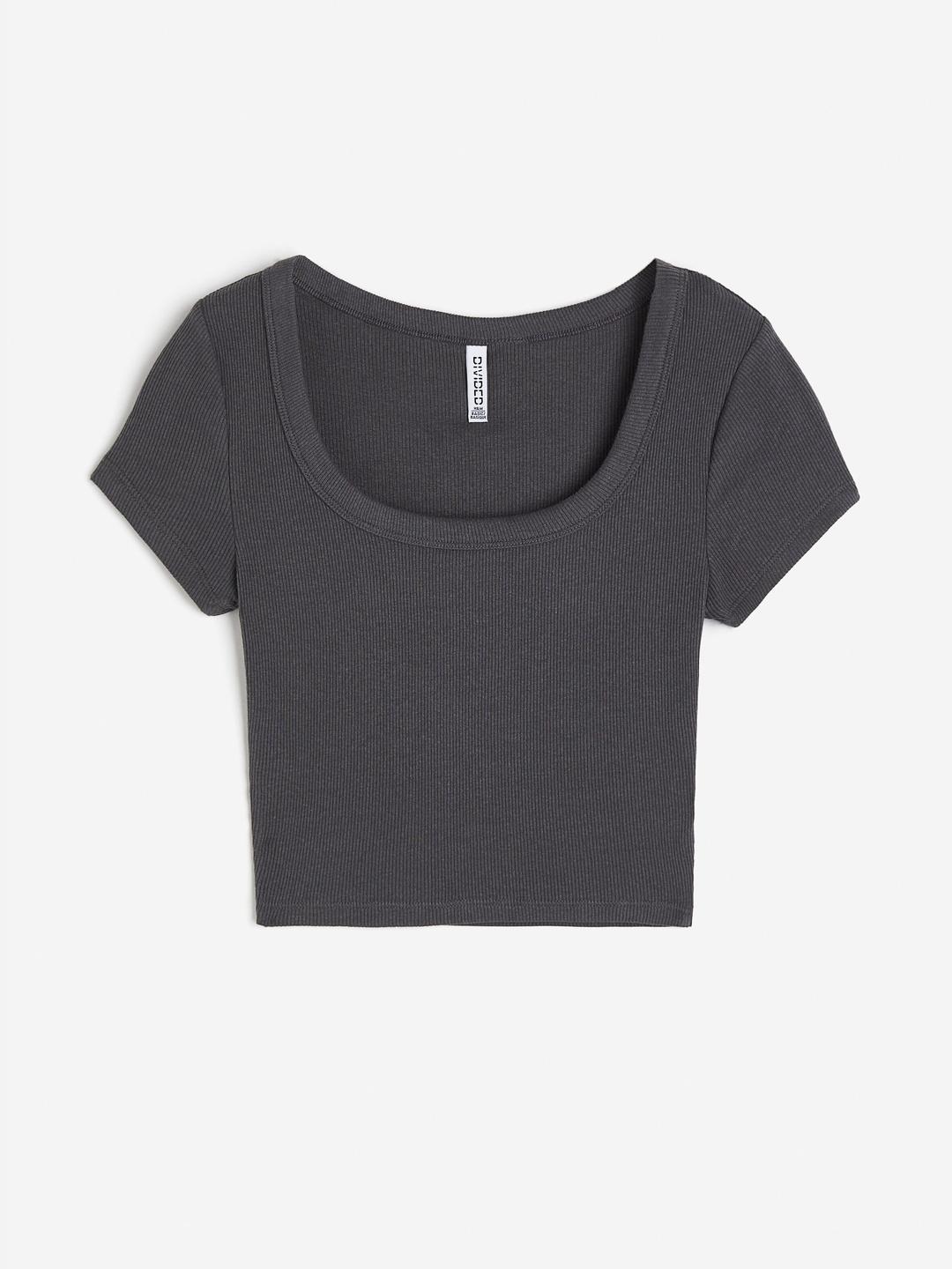 Buy H&M Cropped Ripped T Shirt - Tshirts for Women 27146216 | Myntra