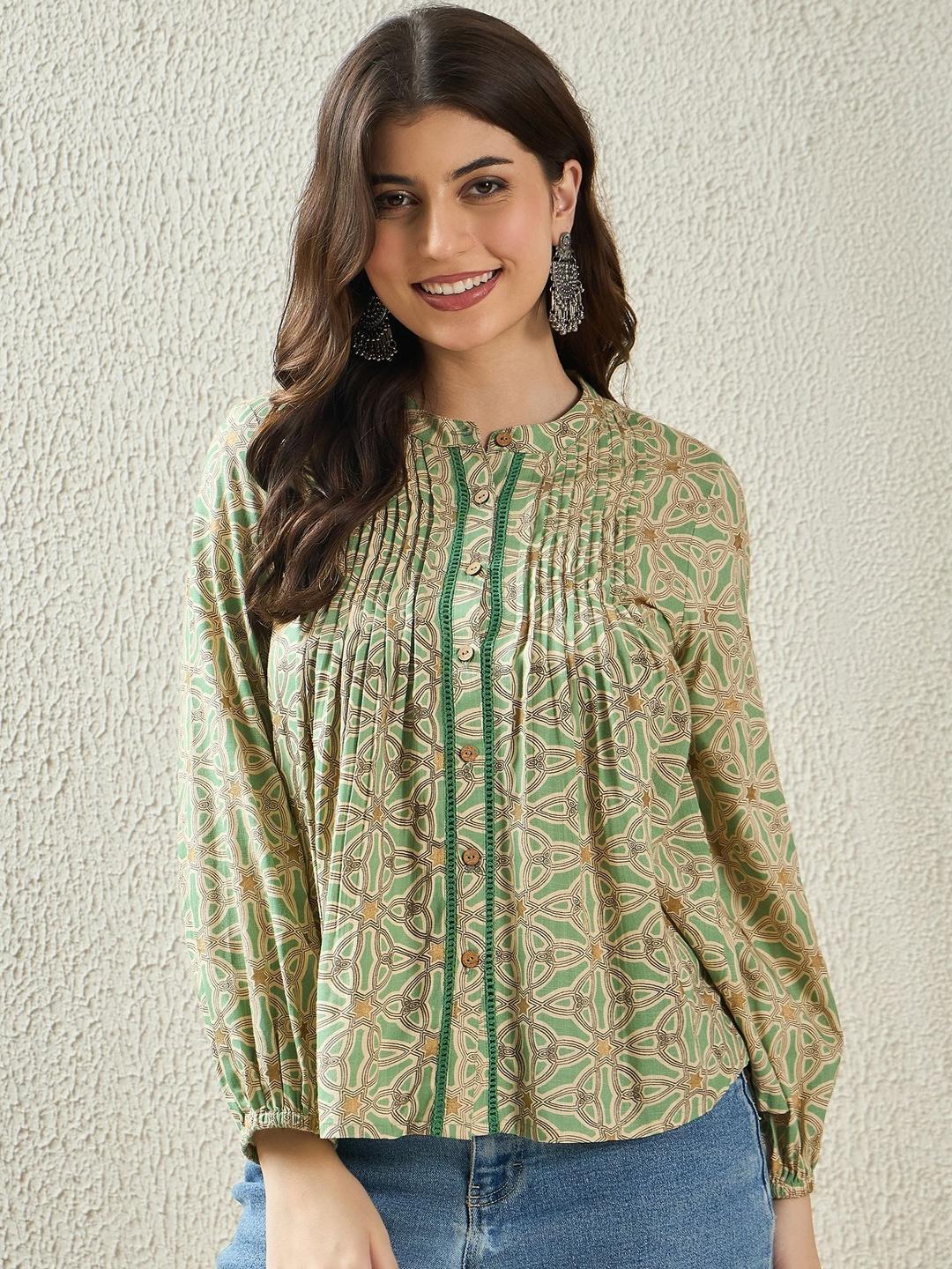 Buy Anouk Ethnic Motifs High Neck Regular Top - Tops for Women 36890683 ...