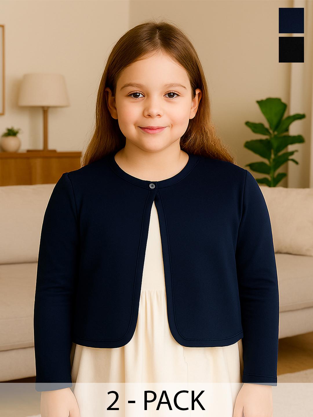 Buy Kryptic Girls Pack Of 2 Cotton Buttoned Shrugs - Shrug for Girls ...