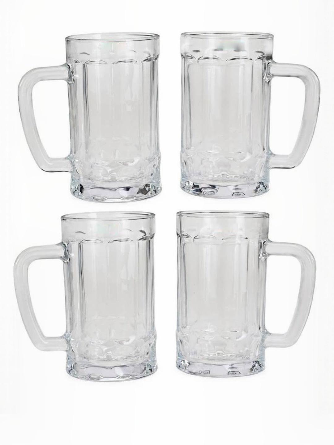 Buy 1ST TIME Transparent 4 Pcs Beer Bar Glasses - Bar Glass for Unisex ...