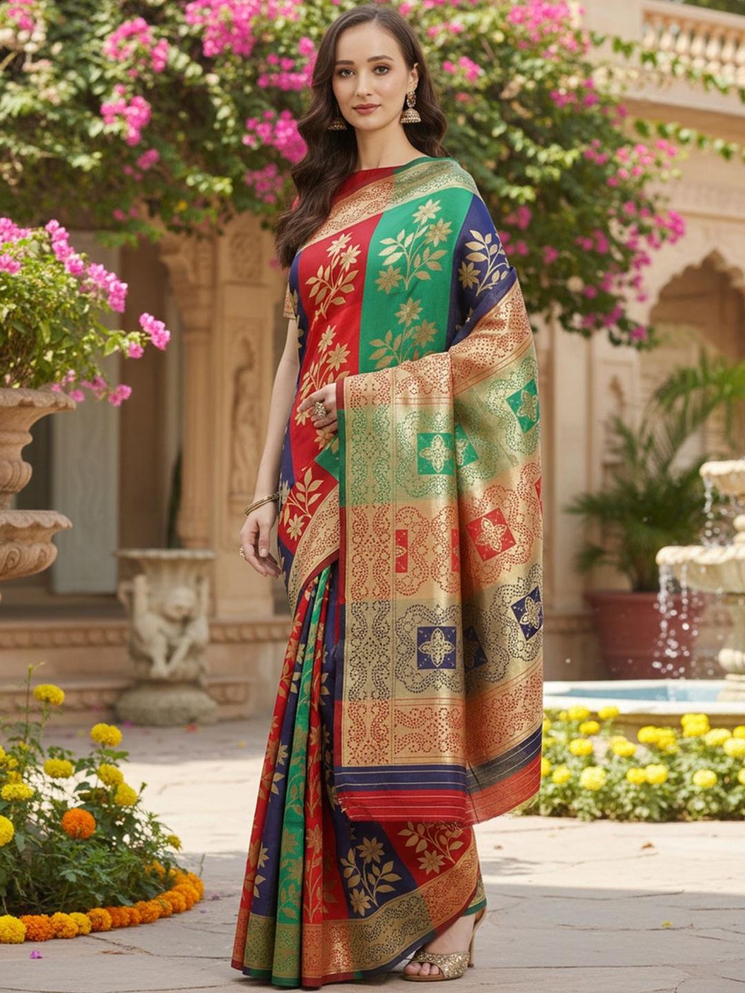 Buy Anouk Rustic Ethnic Woven Banarasi Saree - Sarees for Women ...