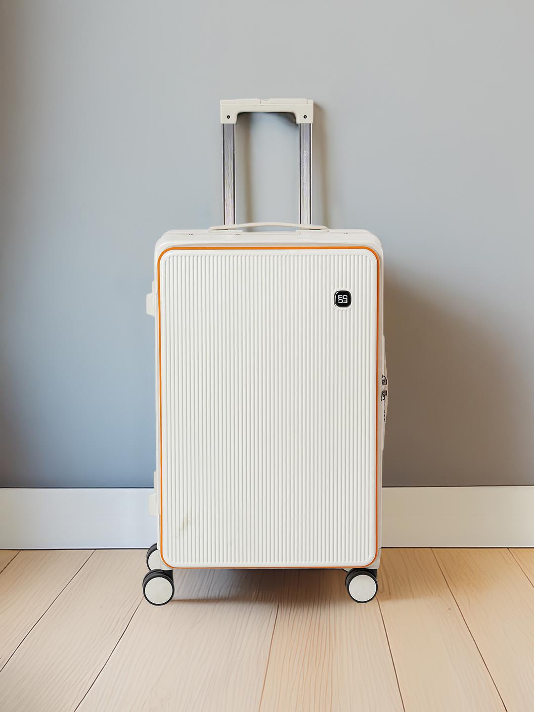 Buy French Connection Textured Hard Medium Trolley Suitcase 76L ...