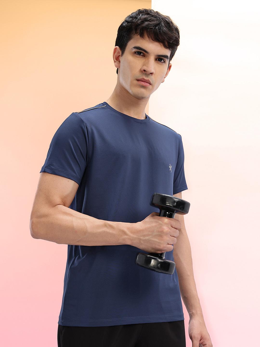 Buy HRX By Hrithik Roshan Round Neck Training T Shirt - Tshirts for Men ...