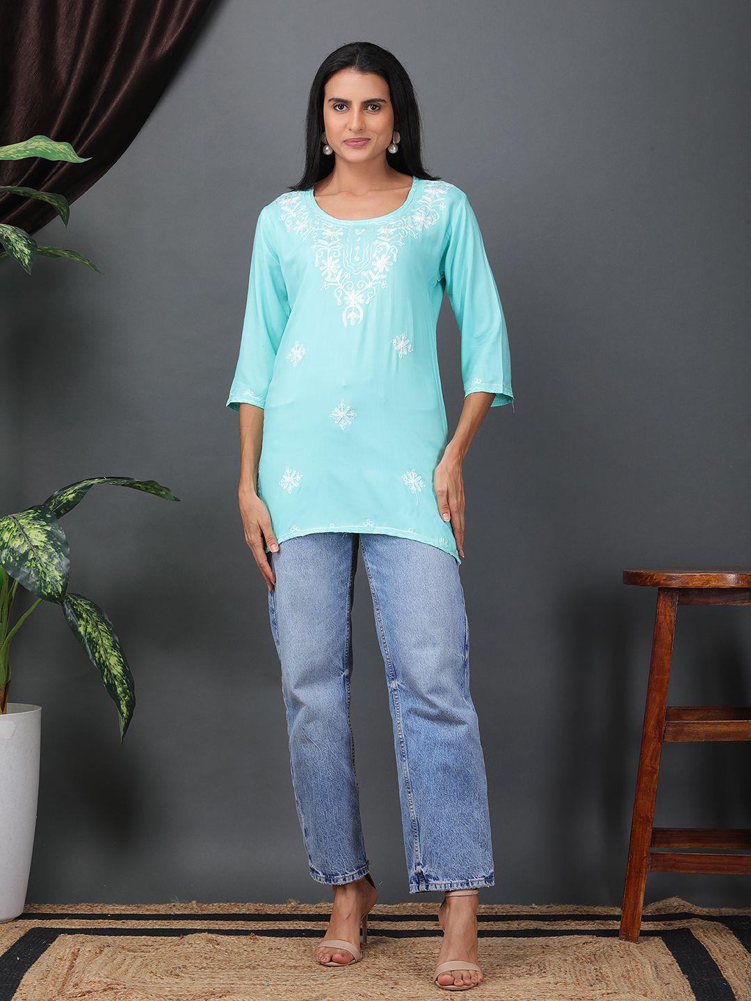 Buy Sold For Style Women Ethnic Motifs Embroidered Thread Work Pure ...