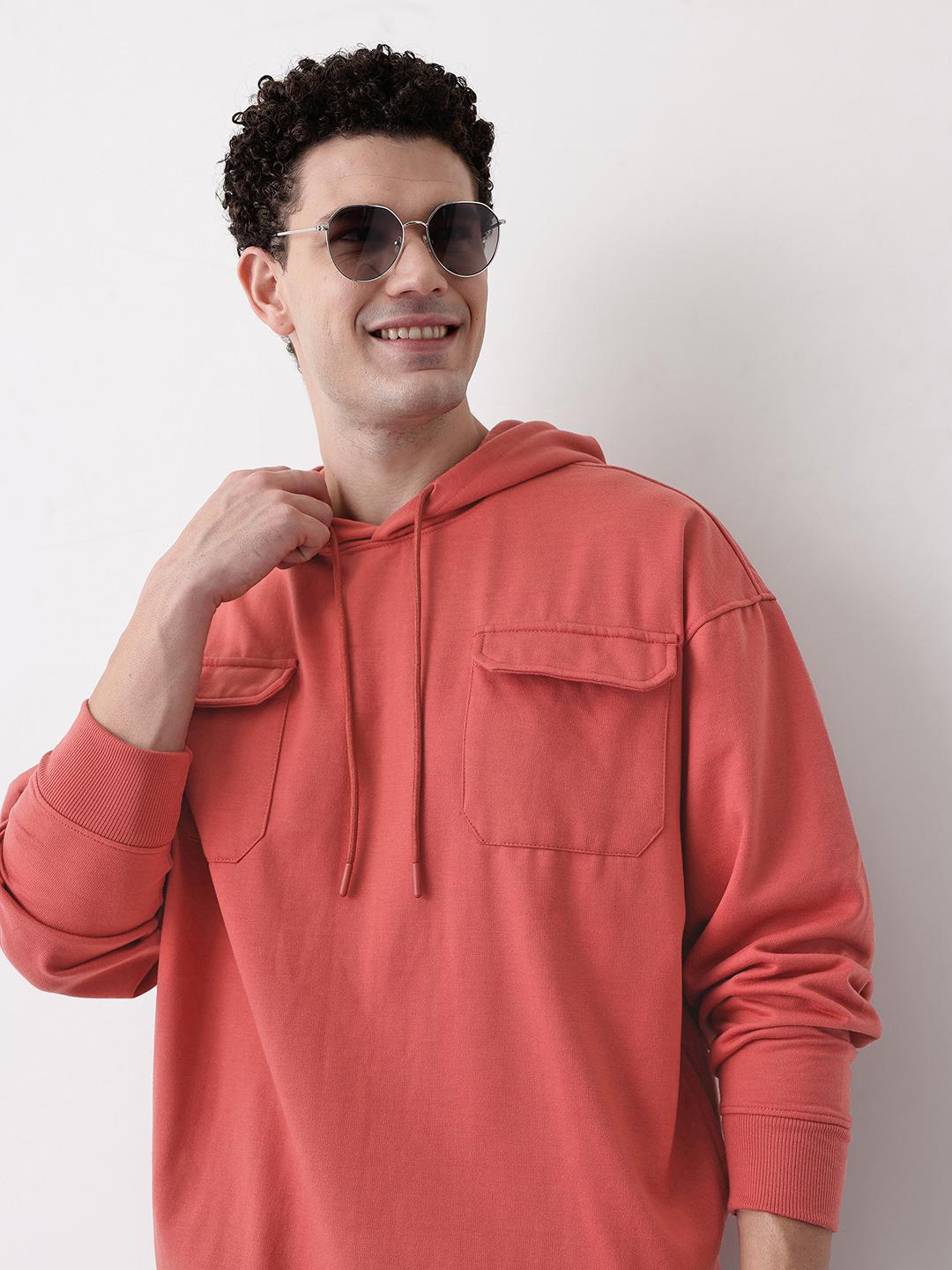 Buy Mast & Harbour Drop Shoulder Hooded Sweatshirt With Inner Fleece ...