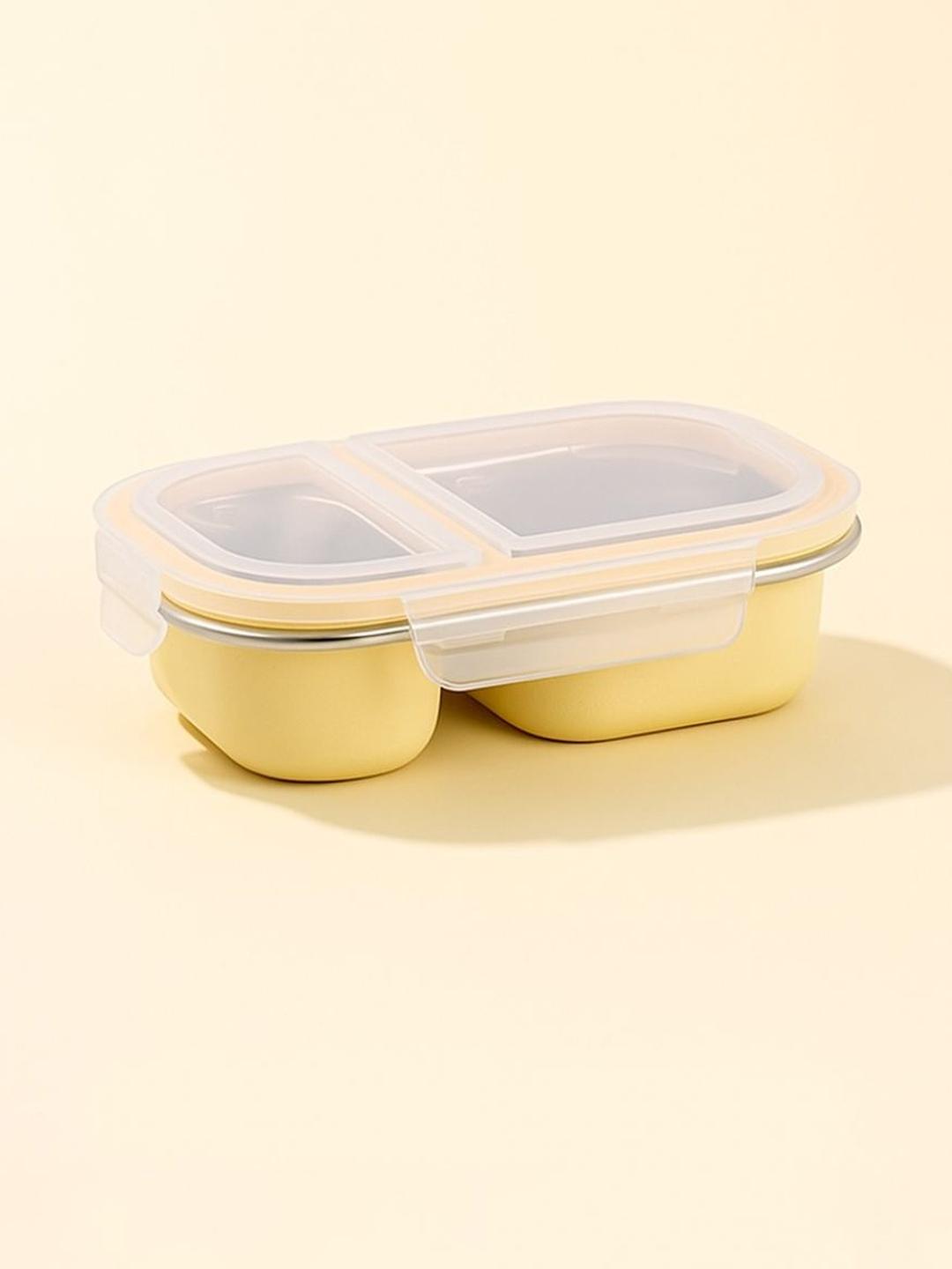 Buy Myntra Elegant Homes Yellow 2025 Stainless Steel Microwave Safe ...