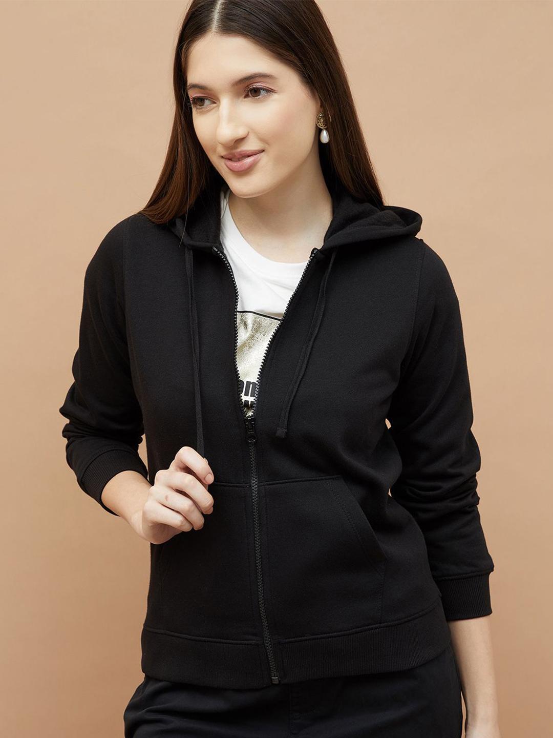 Buy Fame Forever By Lifestyle Women Solid Hooded Front Open Regular ...