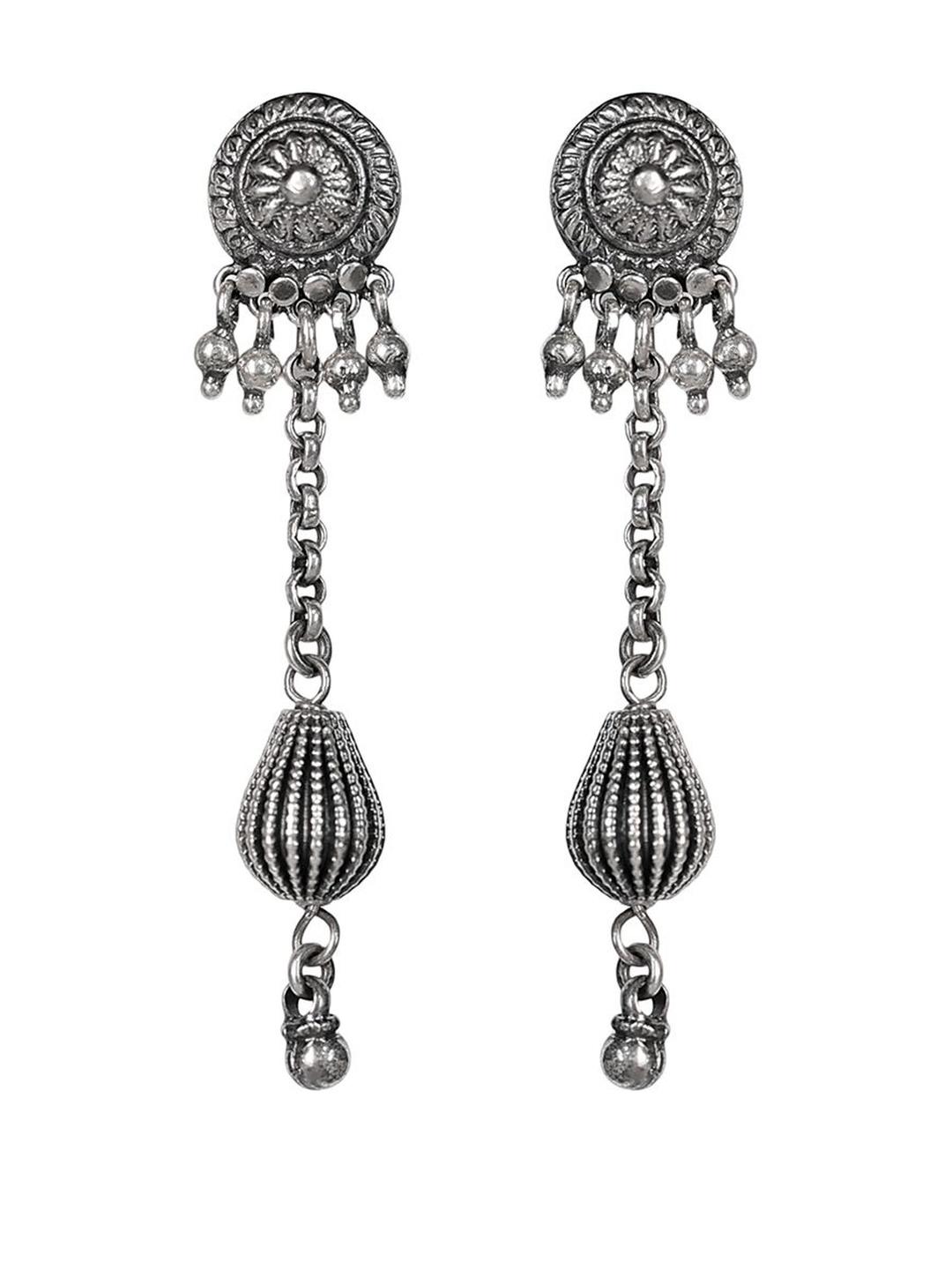 Buy Studio Anivarya Women Contemporary Silver Drop Earrings - Earrings ...
