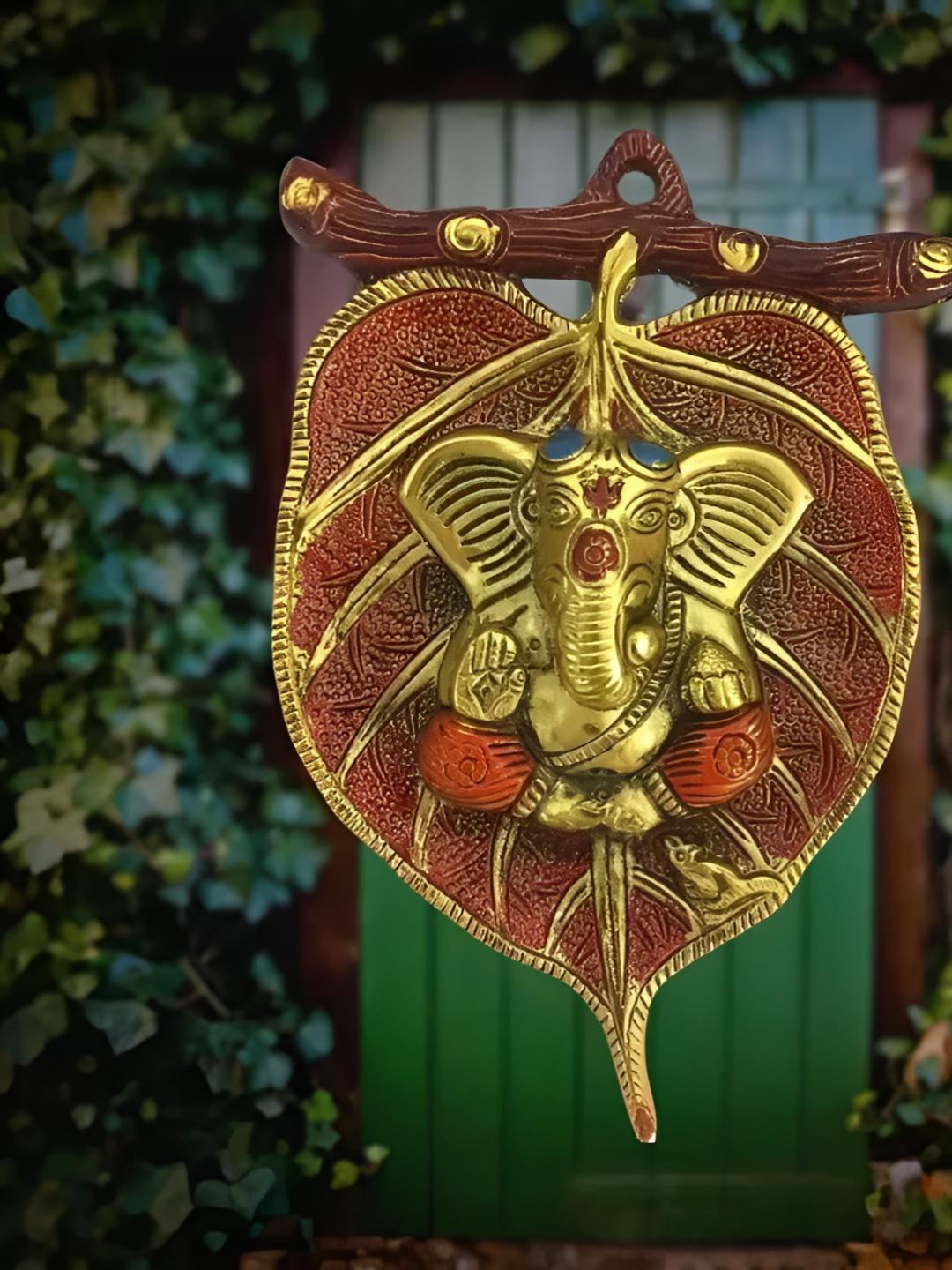 Buy VASTU ART Gold Toned & Red Religious Curio Showpiece - Showpieces ...