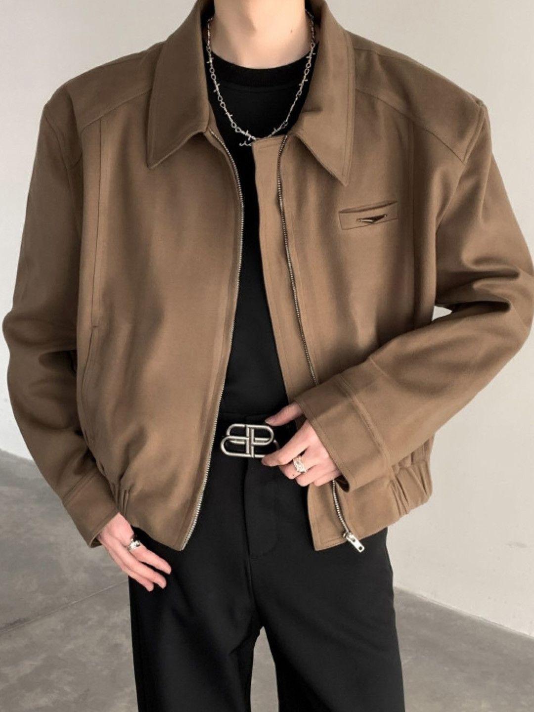 Buy StyleCast Men Spread Collar Long Sleeve Open Front Jacket - Jackets ...