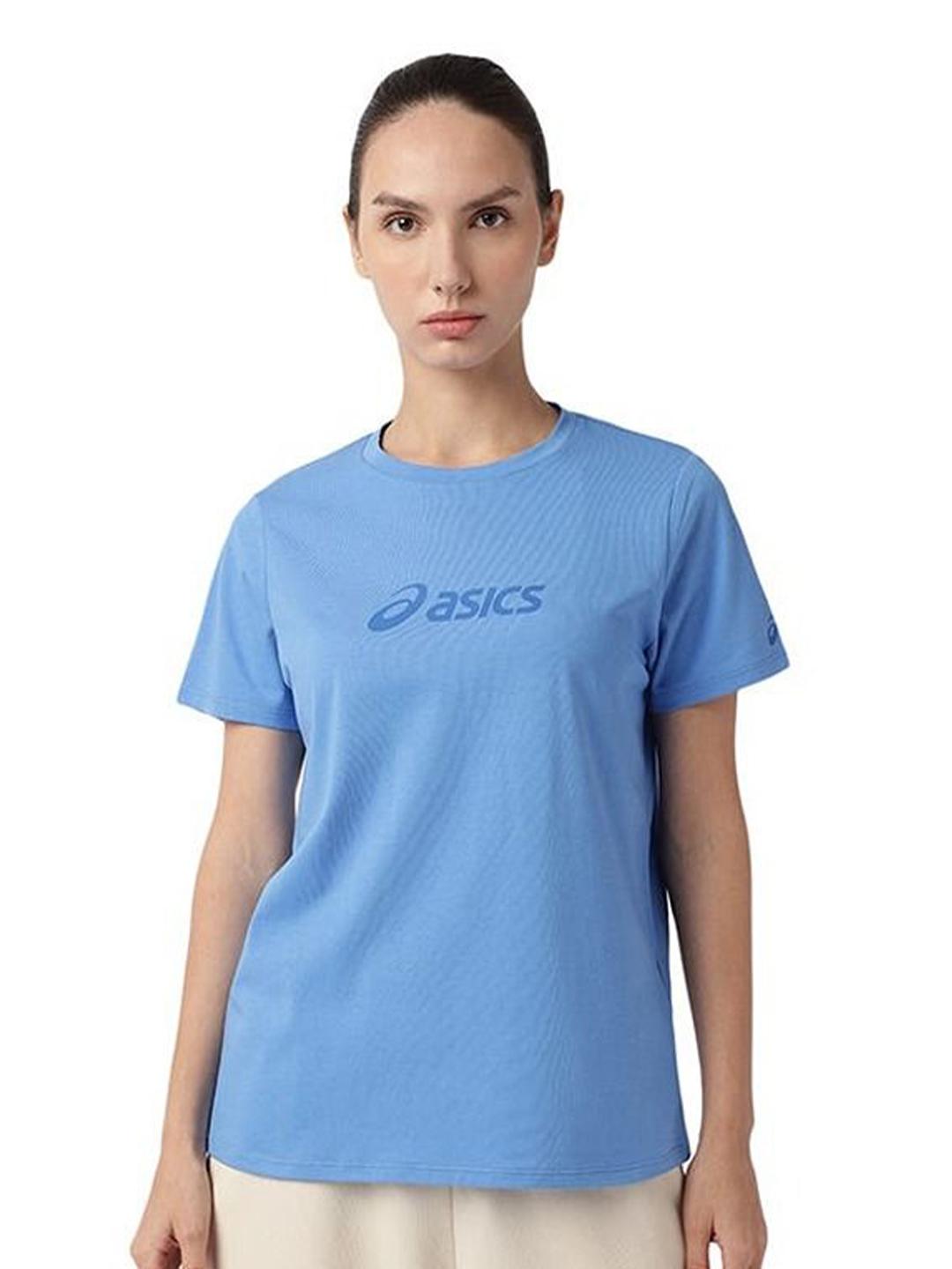 Buy ASICS Women Brand Logo Printed Round Neck T Shirt - Tshirts for ...