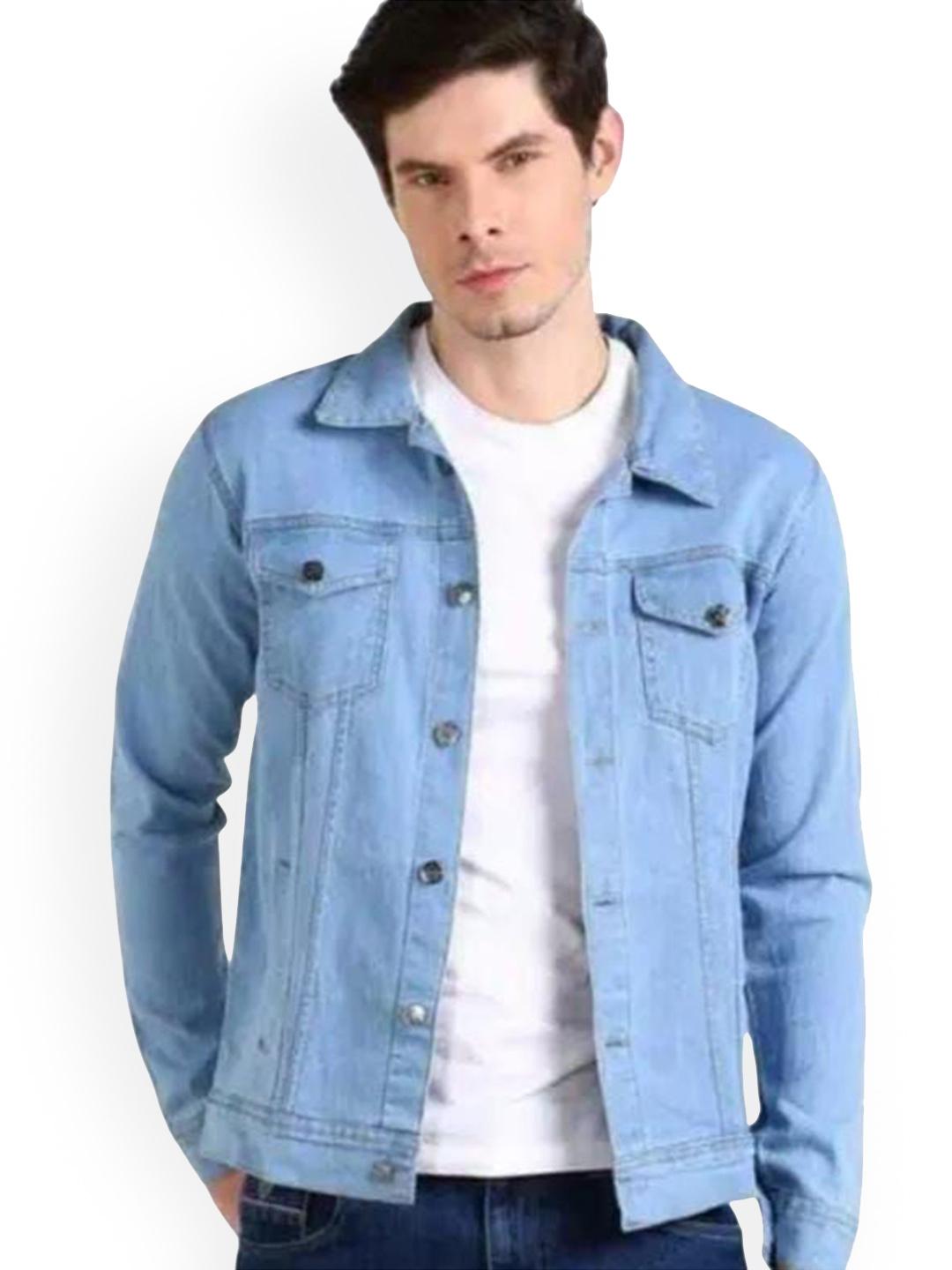 Buy Feevo Spread Collar Denim Jacket - Jackets for Men 36978876 | Myntra