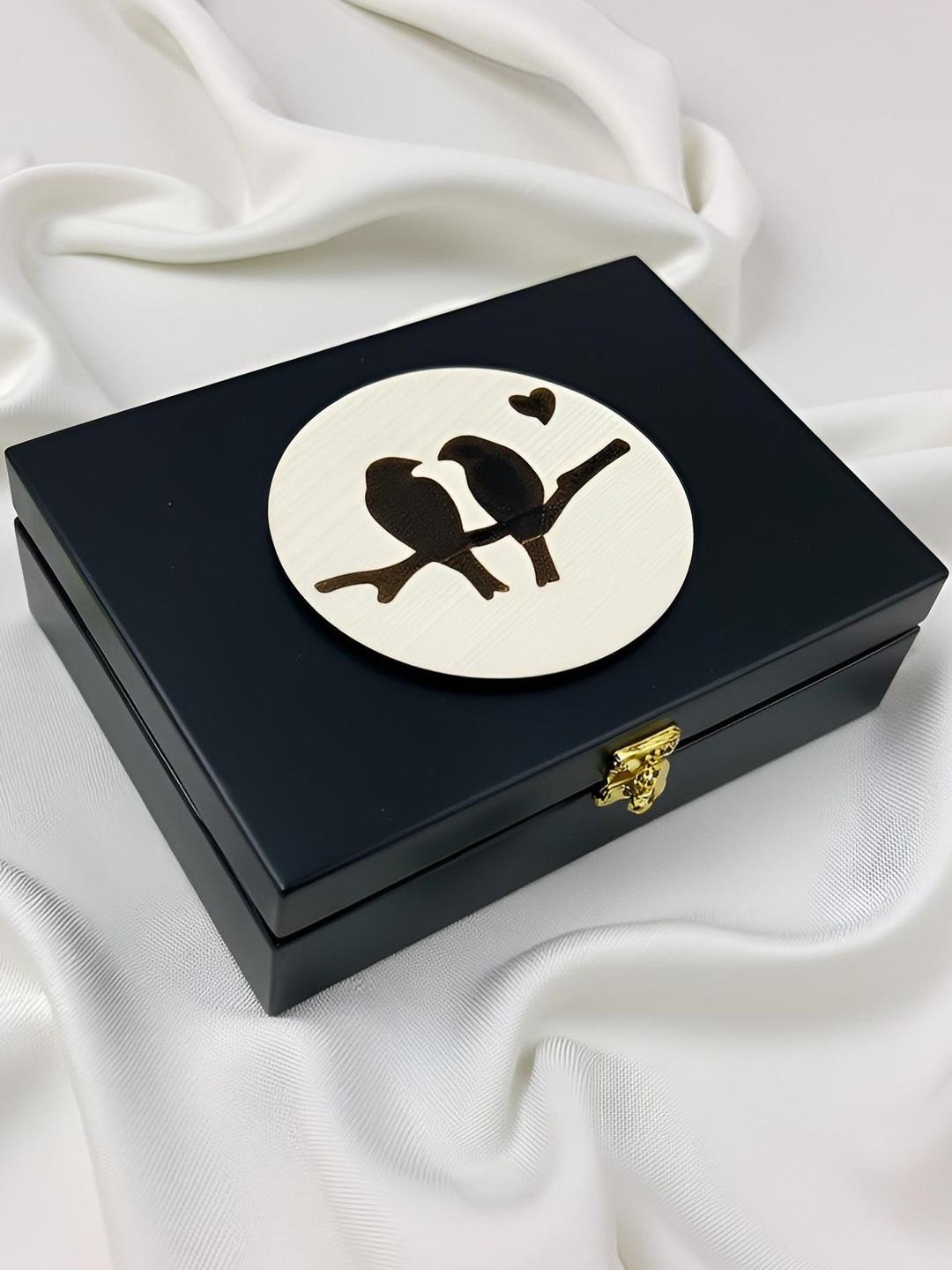 Buy Angira Handicrafts Elegant Black Wooden Storage Box - Box for Women ...