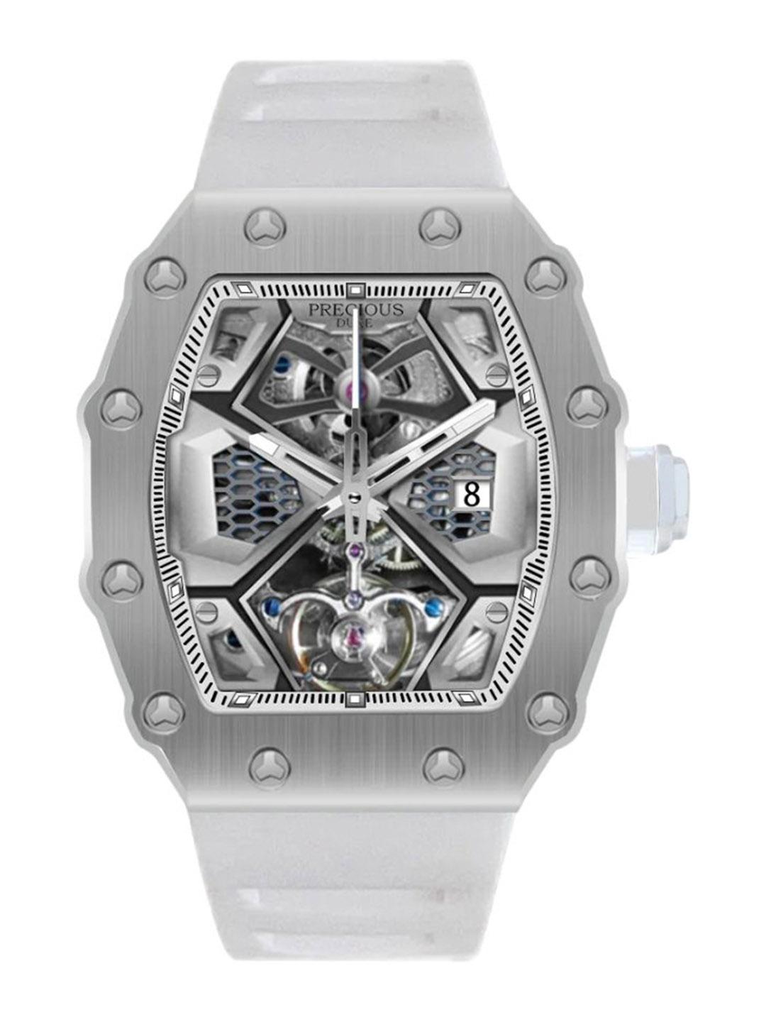 Buy Precious Duke Men Rectangular Dial & Straps Analogue Watch PD588128 ...