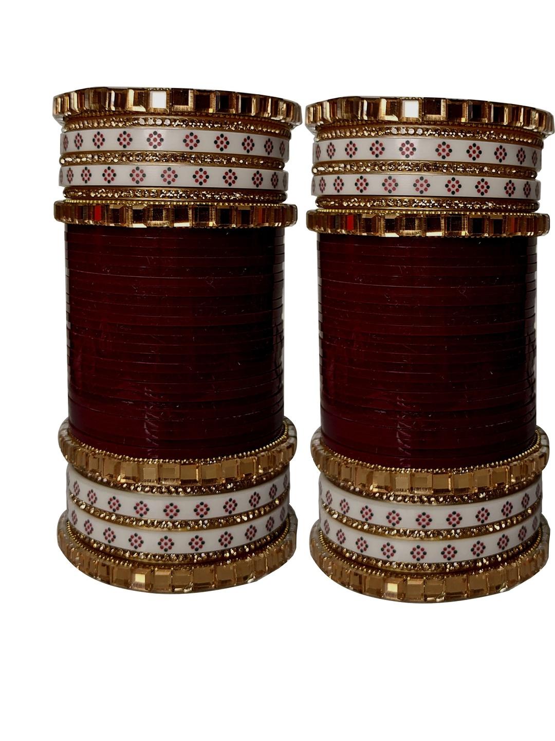 Buy OMS Maroon Plastic Zircon Bangle - Bangle for Women 36998155 | Myntra