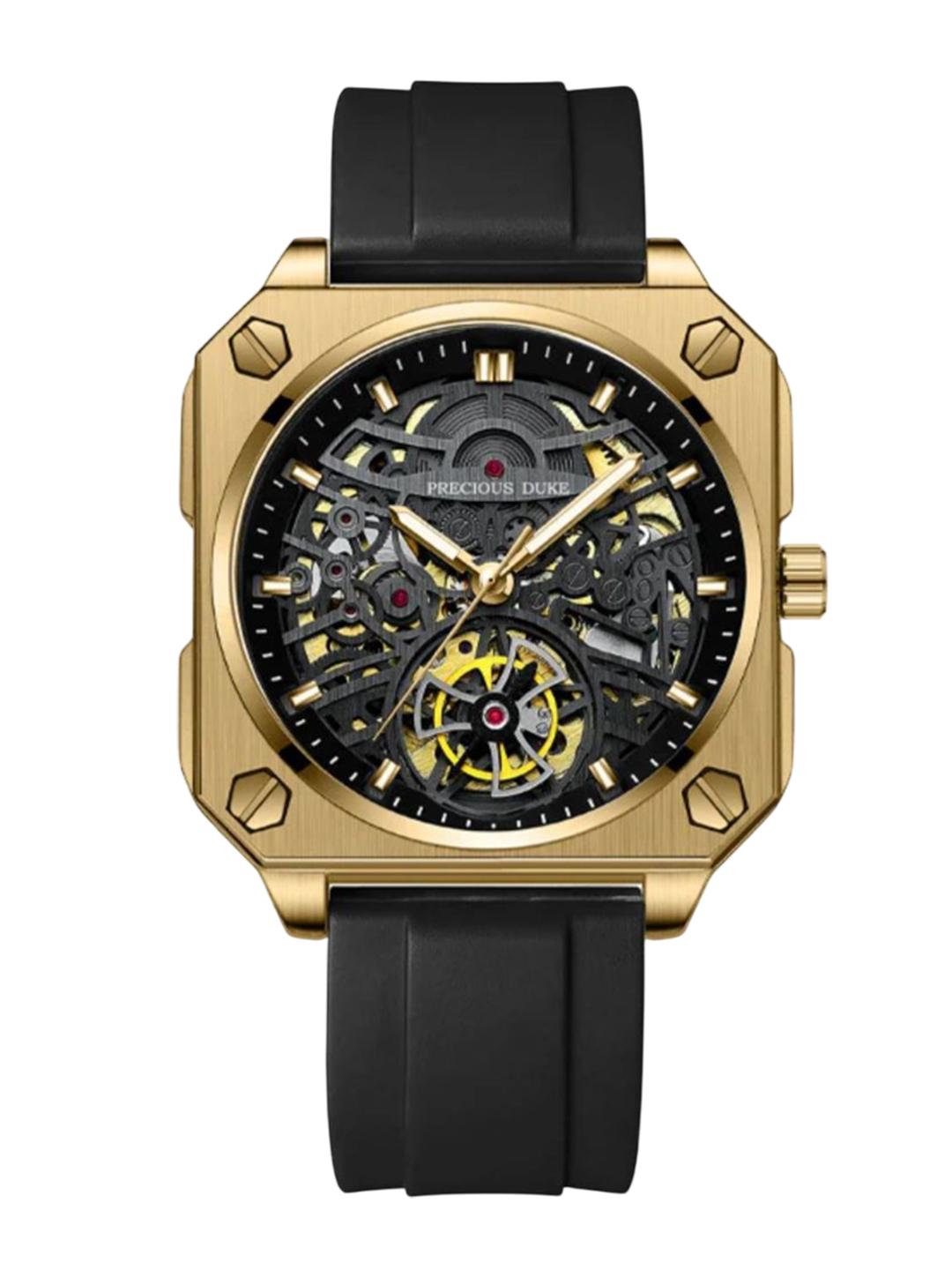 Buy Precious Duke Men Skeleton Dial & Straps Analogue Watch PD21G8072 ...