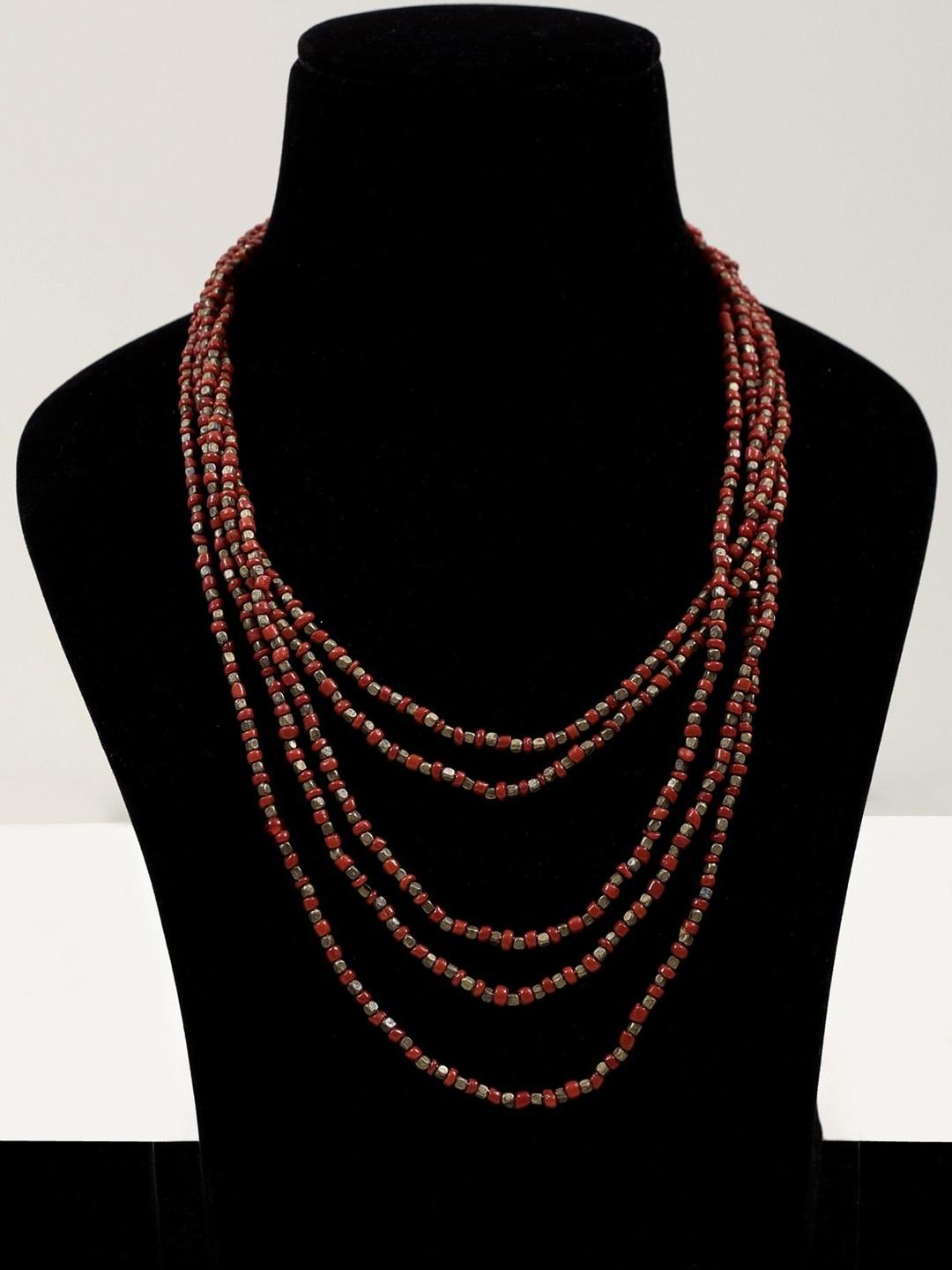 Buy Exotic India Artificial Beads Beaded Layered Necklace - Necklace ...