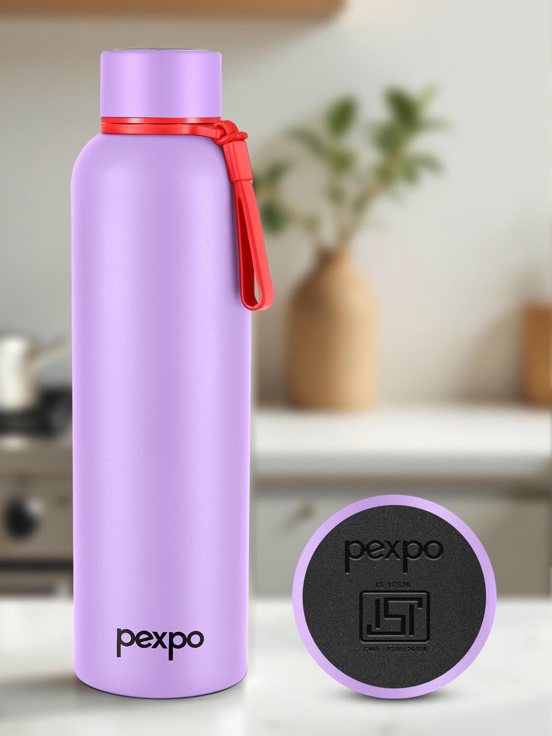Buy Pexpo Bravo Purple Solid Stainless Steel Double Wall Vacuum Flask ...