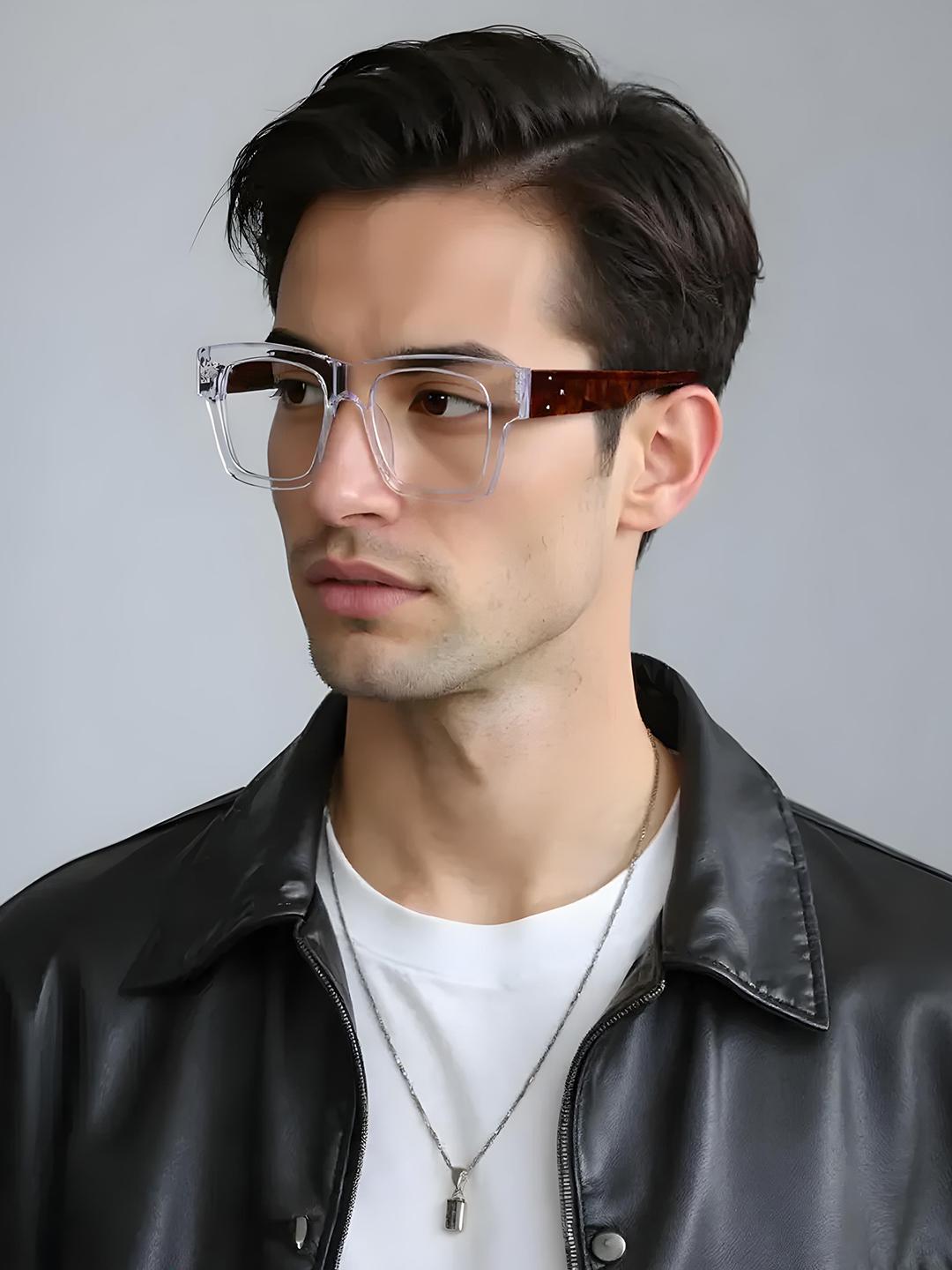 Buy Ted Smith Unisex Transparent Wayfarer Premium Acetate Frames ...