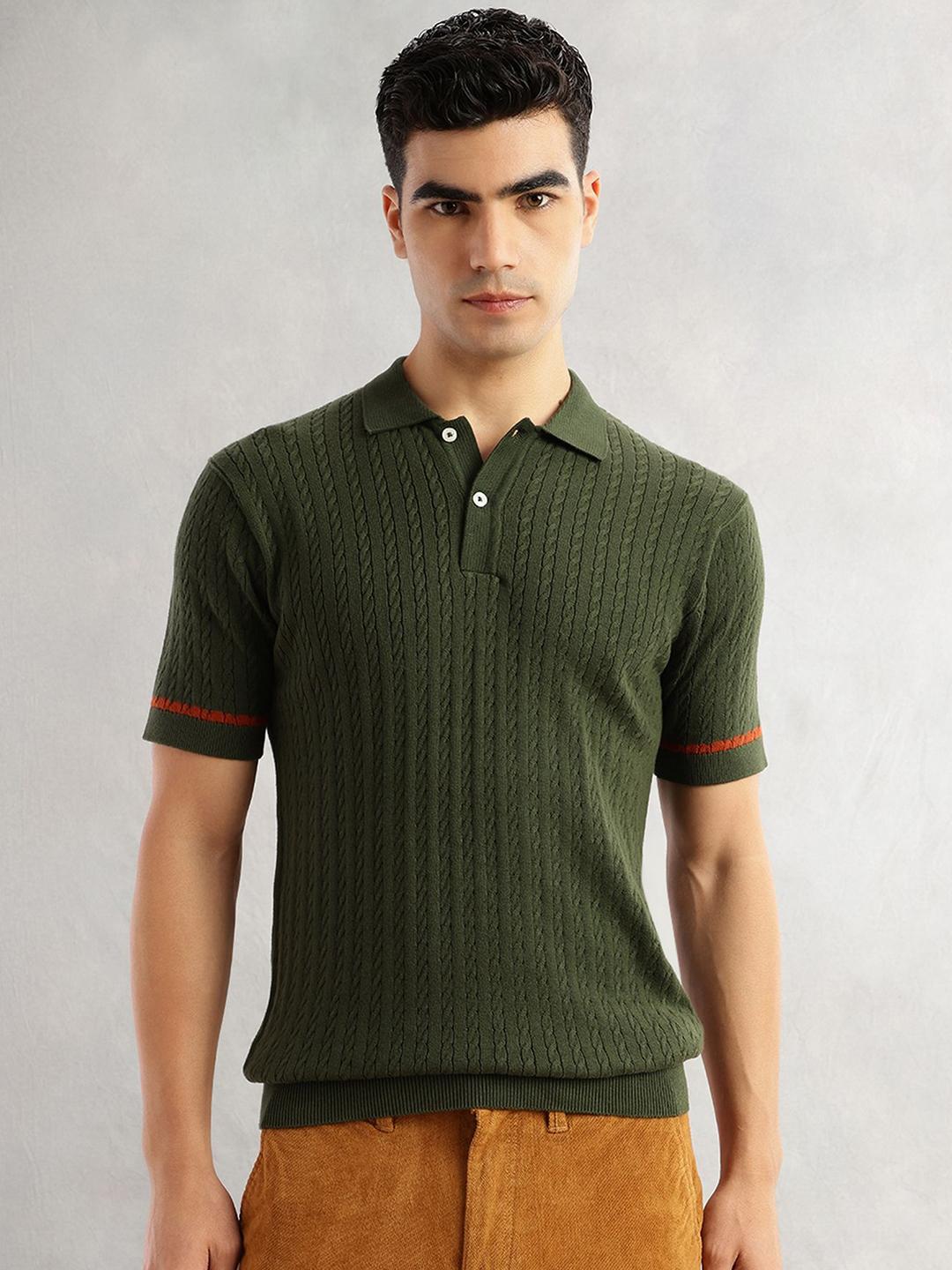Buy Thomas Scott Self Design Polo Collar T Shirt - Tshirts for Men ...