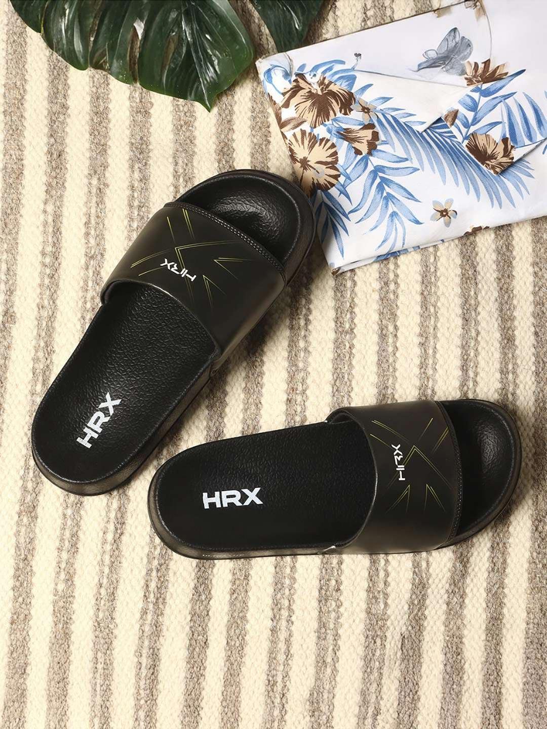 Buy HRX By Hrithik Roshan Men Printed Sliders - Flip Flops for Men ...