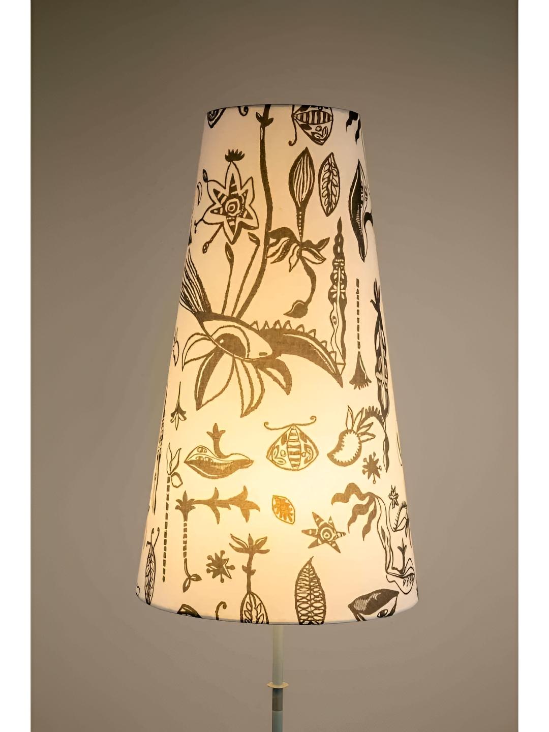 Buy FREEDOM TREE Moon Flower White & Black Printed Cylinder Shaped ...