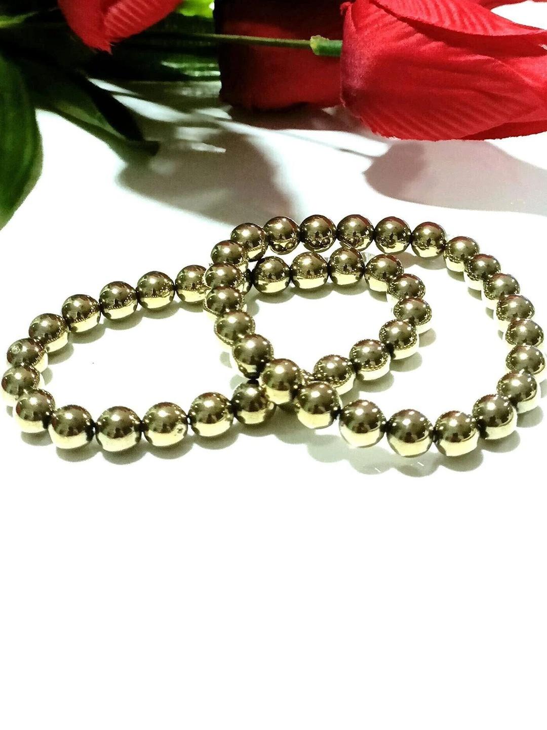 Buy Sukhad Gold Alloy Artificial Beads Bracelet - Bracelet for Unisex ...