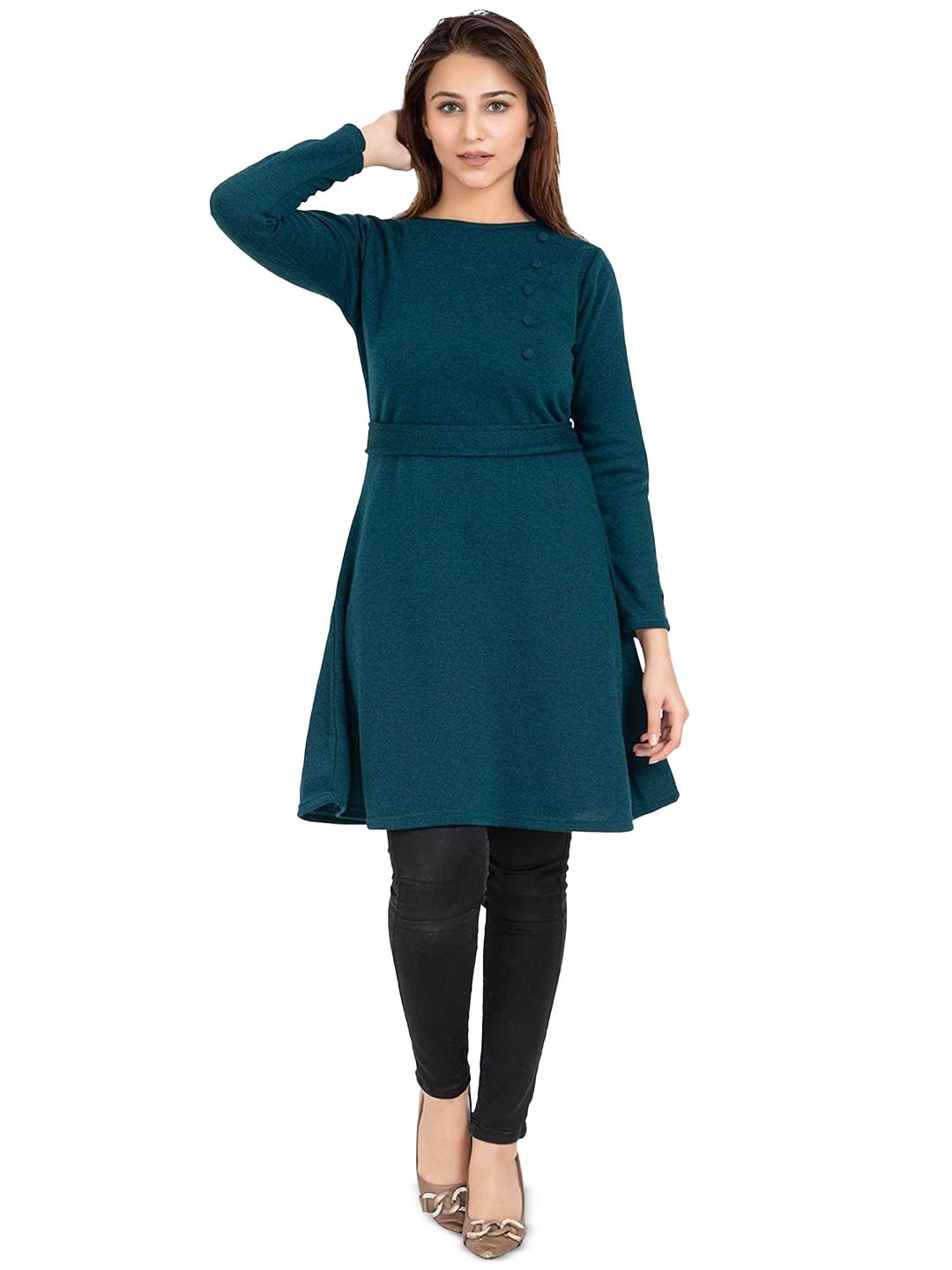 Buy ROSARY Women Solid Round Neck Anarkali Kurti - Kurtis for Women ...