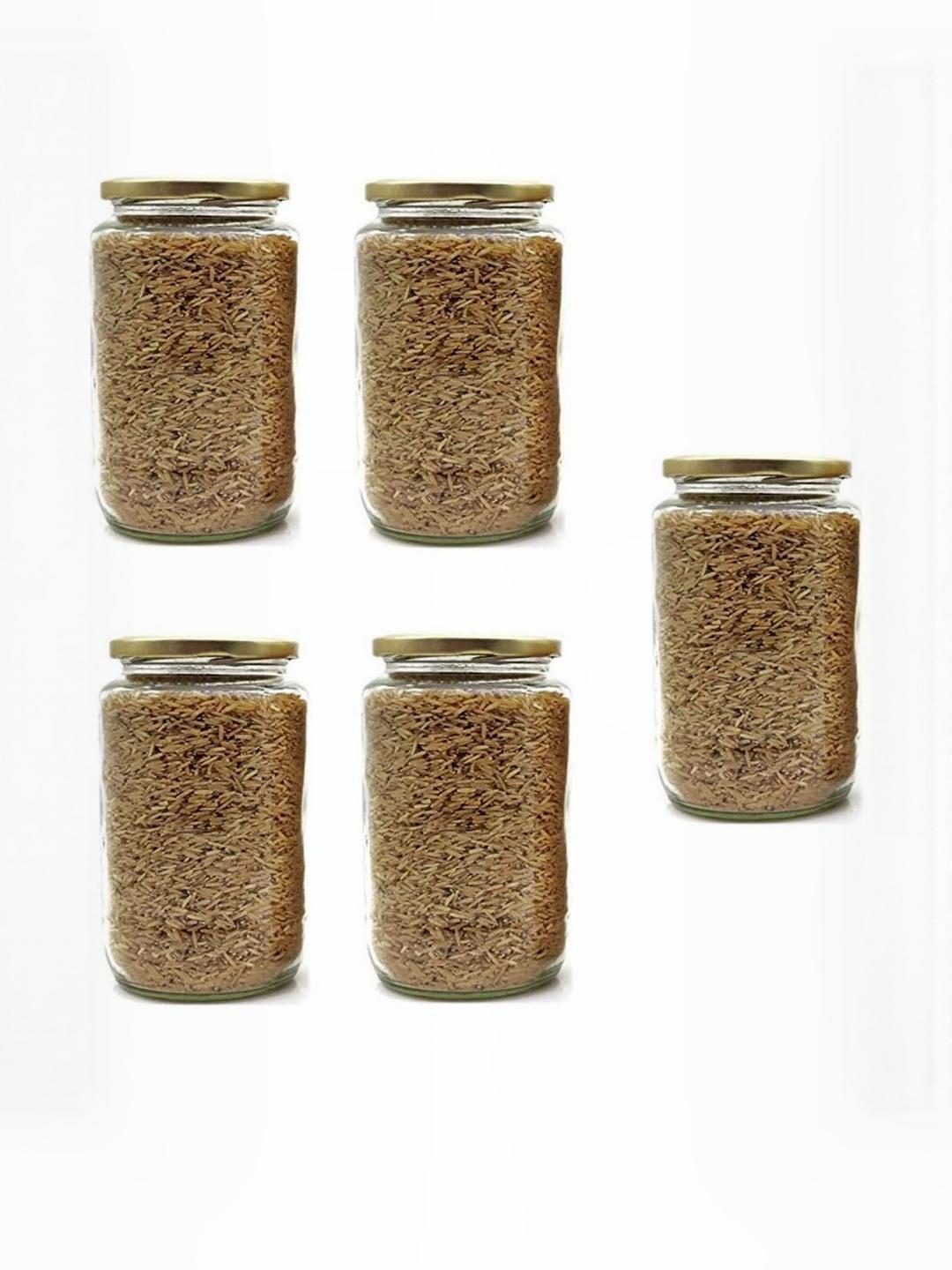 Buy 1ST TIME Transparent & Gold Toned 5 Pieces Glass Dishwasher Safe ...