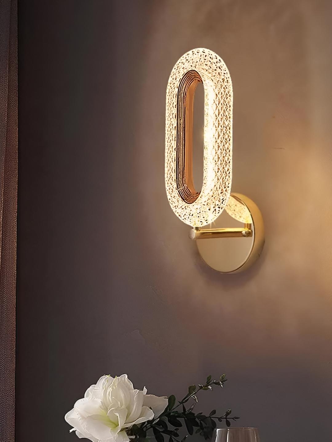 Buy MFD HOME FURNISHING Gold Toned Rectangle Shaped Textured Acrylic ...