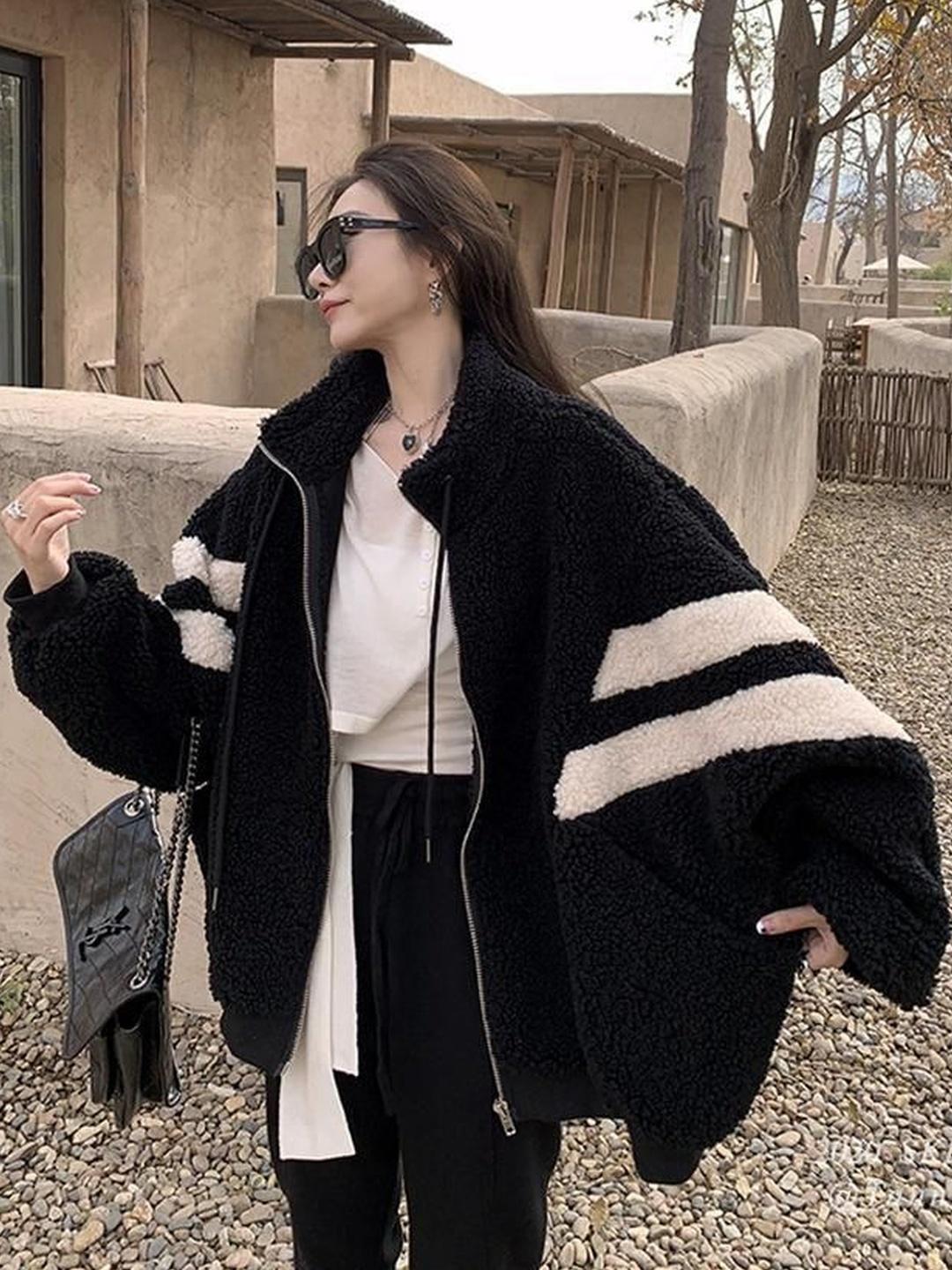 Buy HERE&NOW Women Polyester Open Front Jacket - Jackets for Women ...