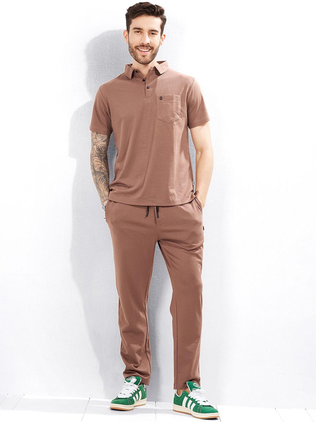 Buy WEET Men Solid Pure Cotton T Shirt And Pyjama Night Suit - Night ...