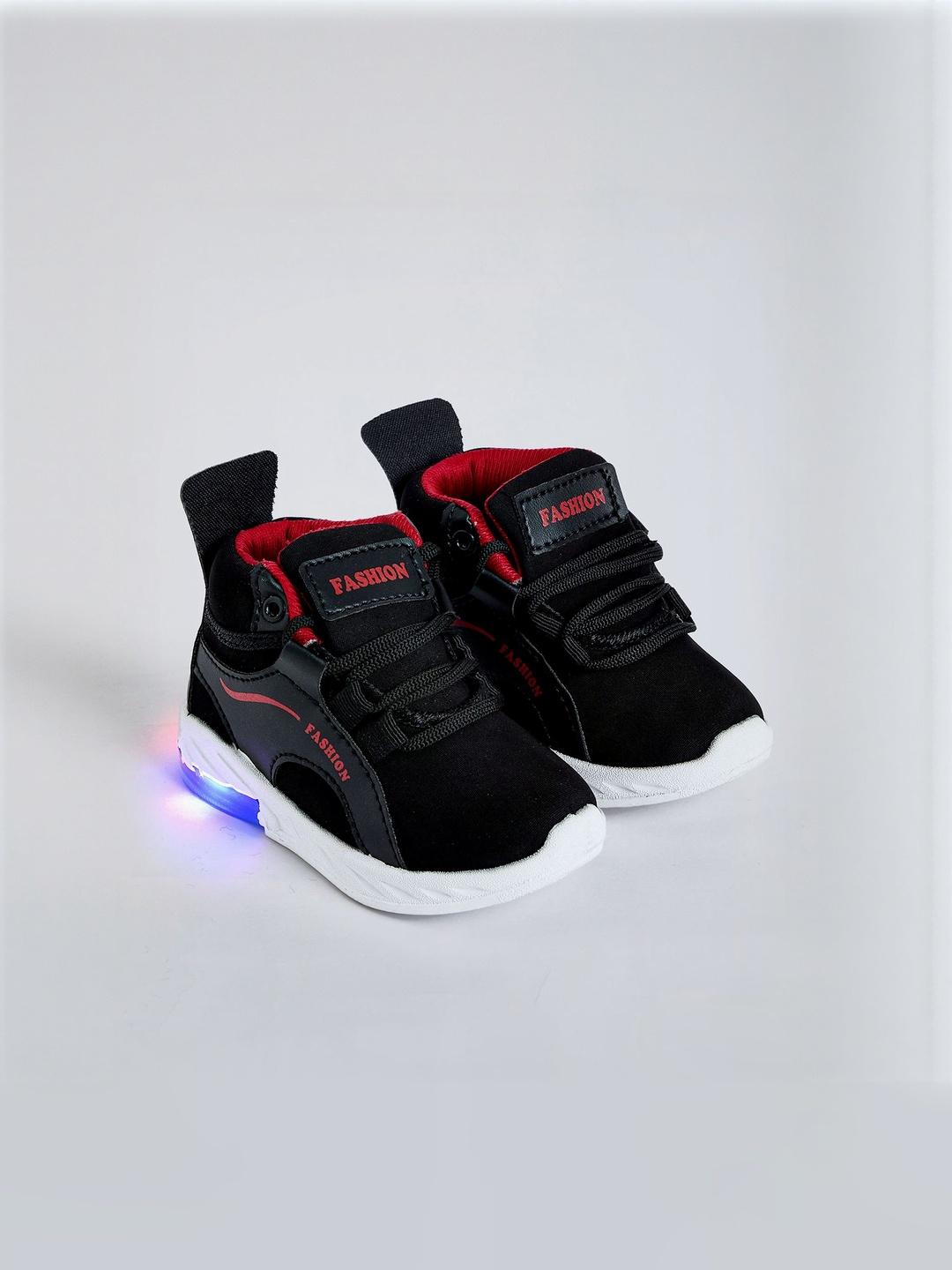 Buy Hopscotch Classic Boys Black High Top Sneakers - Sports Shoes for ...