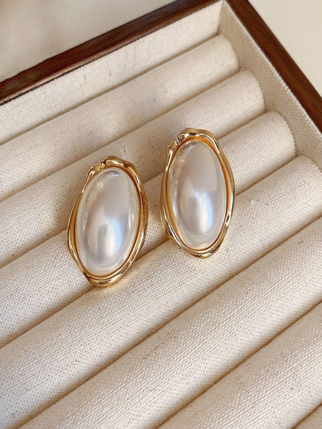 Buy SAPRAA TRENDS Gold Plated Stainless Steel Studs - Earrings for ...