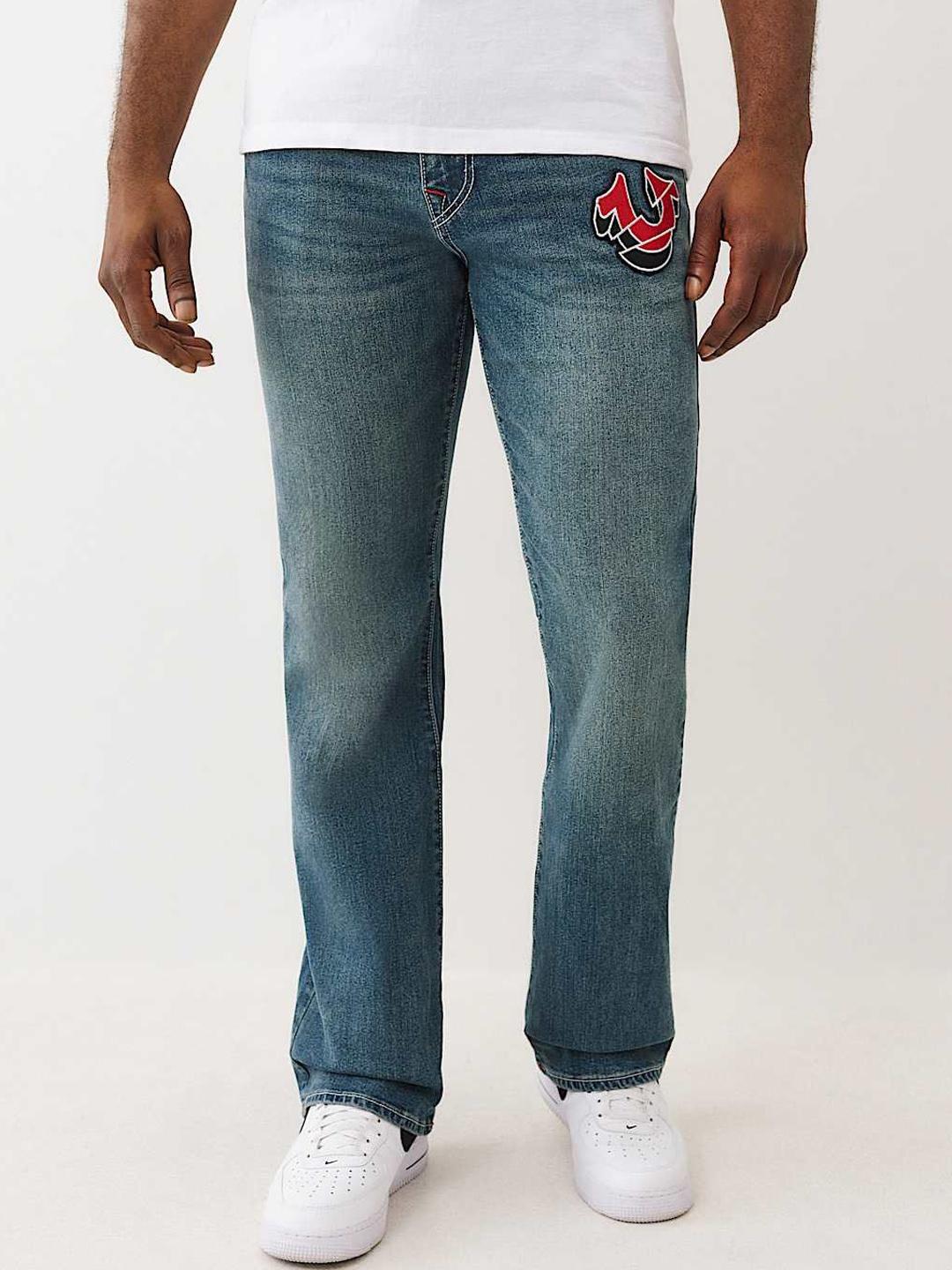 Buy True Religion Men Bootcut Mid Rise Patch Work Light Fade Jeans ...