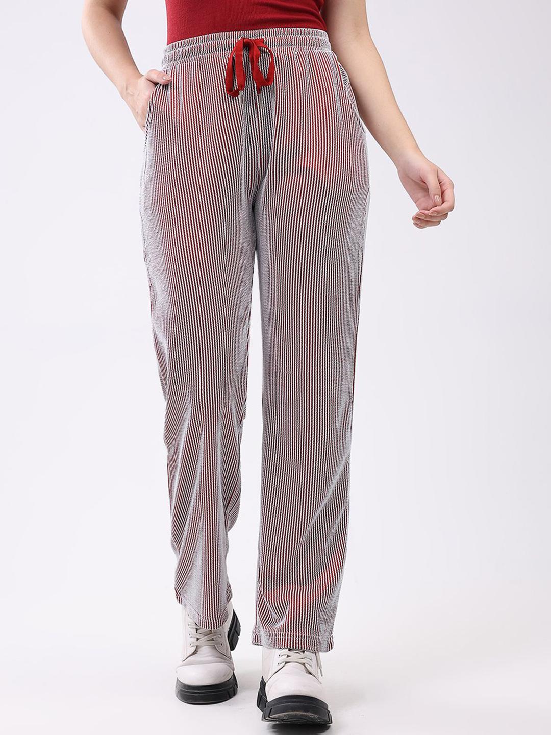 Buy Monte Carlo Women Striped Mid Rise Track Pants - Track Pants for ...