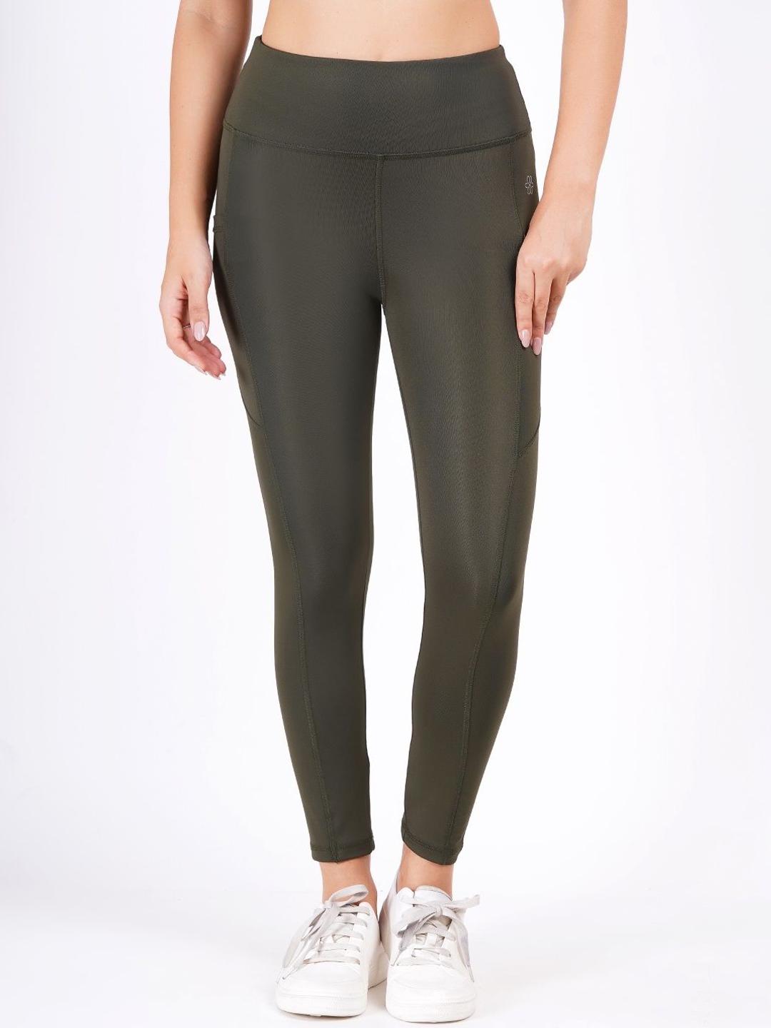 Buy RiACTIVE Contour Fit High Rise Ankle Length Opaque Sports Tight ...