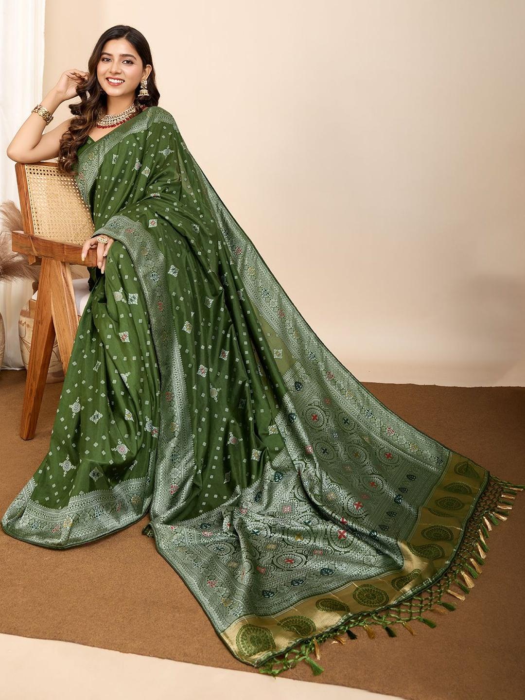 Buy Durga Textile Ethnic Motifs Zari Woven Design Saree - Sarees for Women 37084689 | Myntra