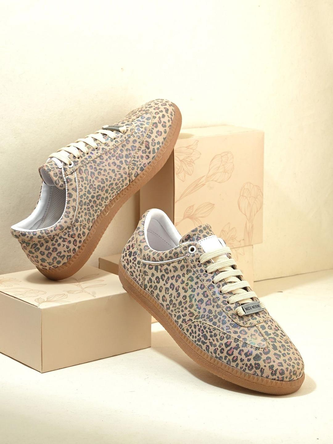 Buy NICO NERINI Women Leather Printed Lace Ups Sneakers - Casual Shoes ...