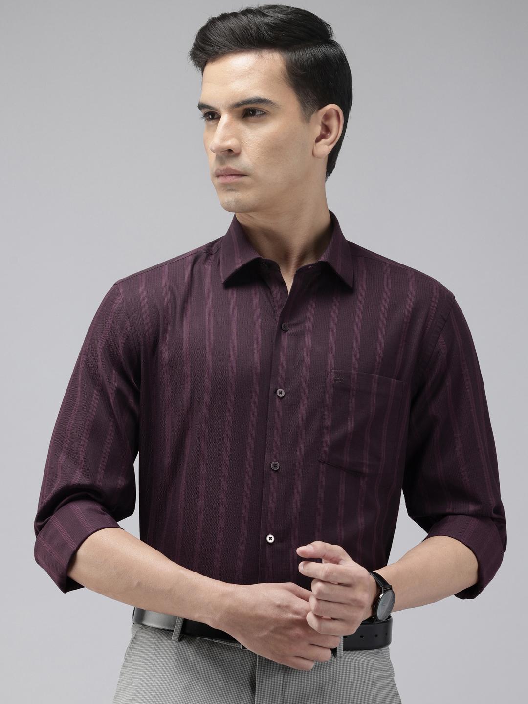 Buy Arrow Pure Cotton Striped Manhattan Slim Fit Formal Shirt - Shirts ...