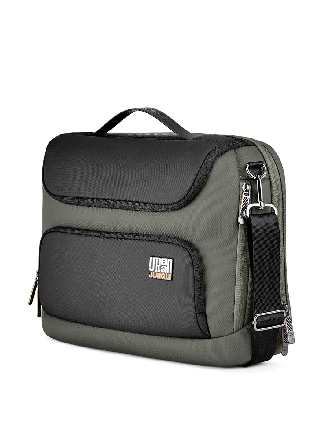 Buy Urban Jungle Colourblocked Structured Detachable Strap Laptop Bag ...